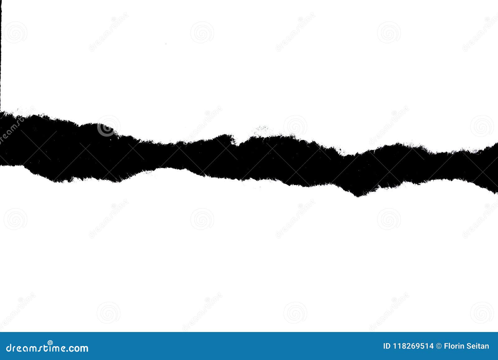 White Torn Paper on Black Background with Copy Space Stock Illustration ...
