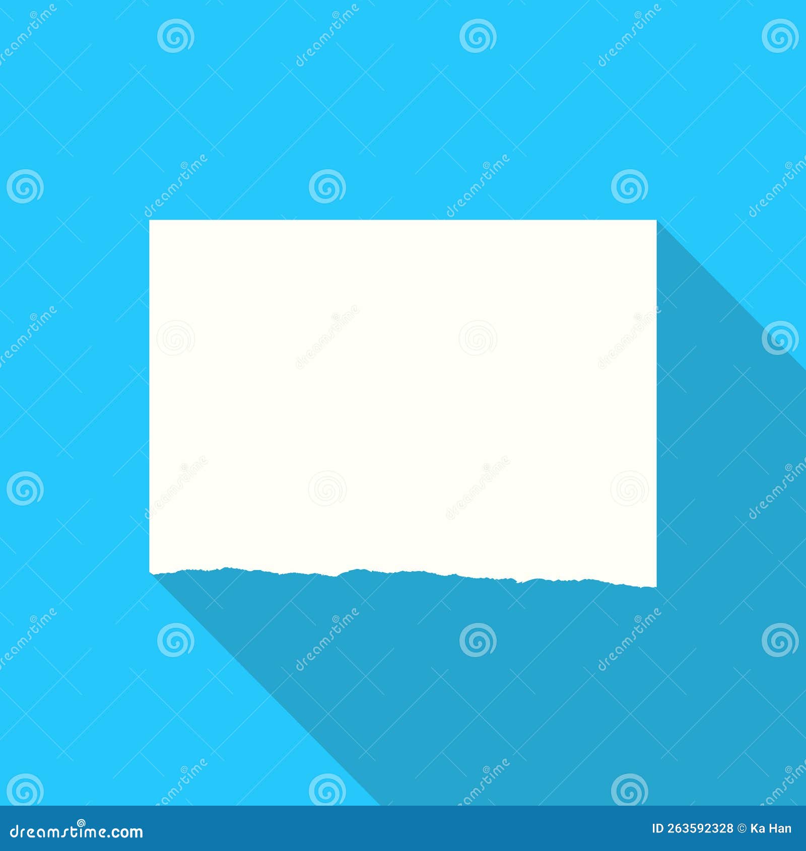White Torn Paper Icon Vector in Flat Style Stock Vector - Illustration ...
