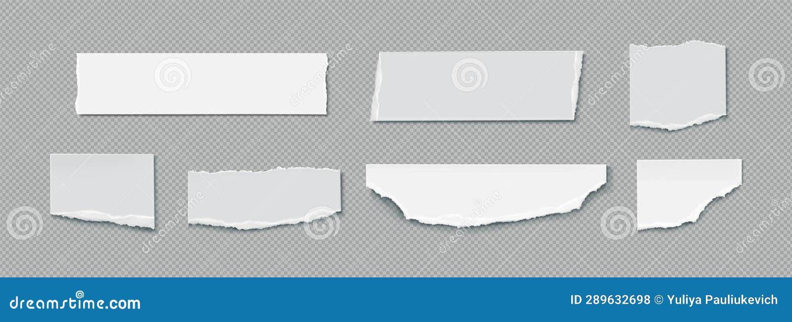 White Torn Paper Sheet Edge Note Vector Texture Stock Illustration ...