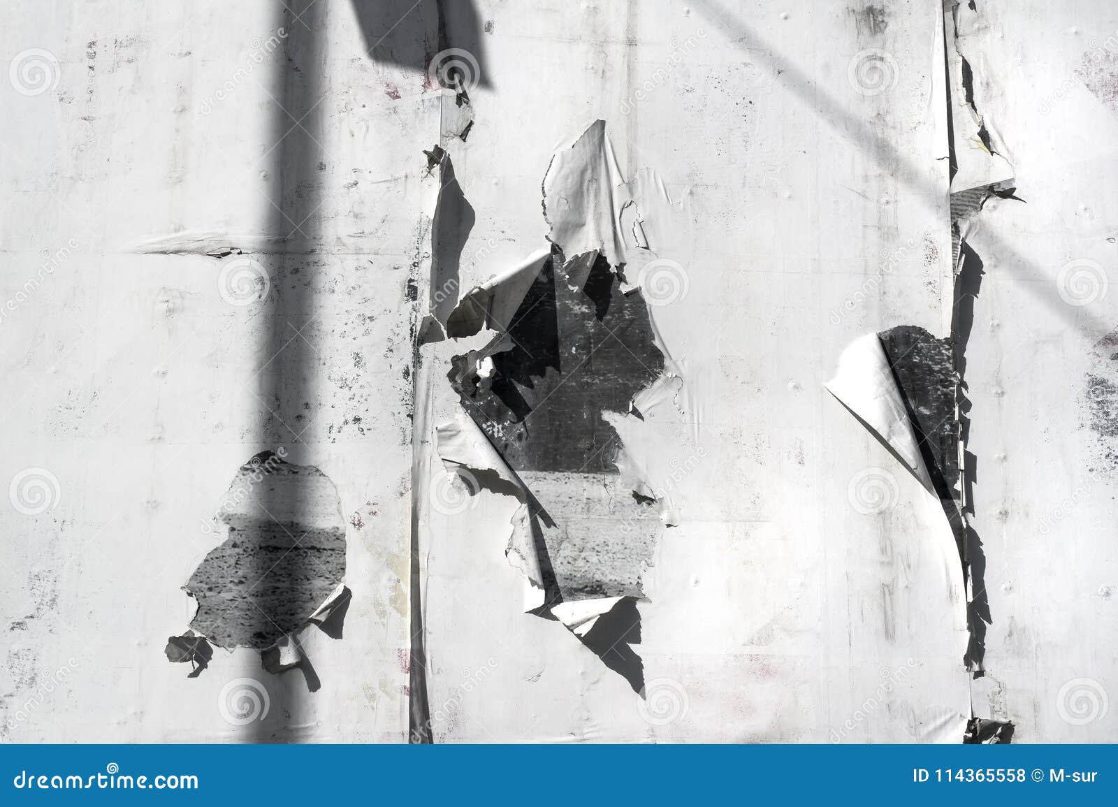 White Torn Paper on the Wall Stock Photo - Image of surface, detail ...