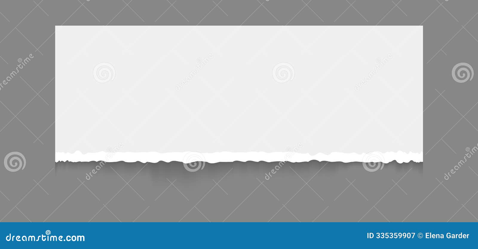 White Torn or Ripped Paper Sheet. Scrapbook Edge, Notebook Tear or ...