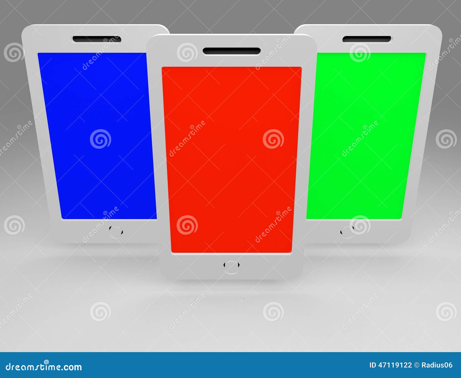 White Touch Screen Mobile Cells Stock Illustration - Illustration of ...