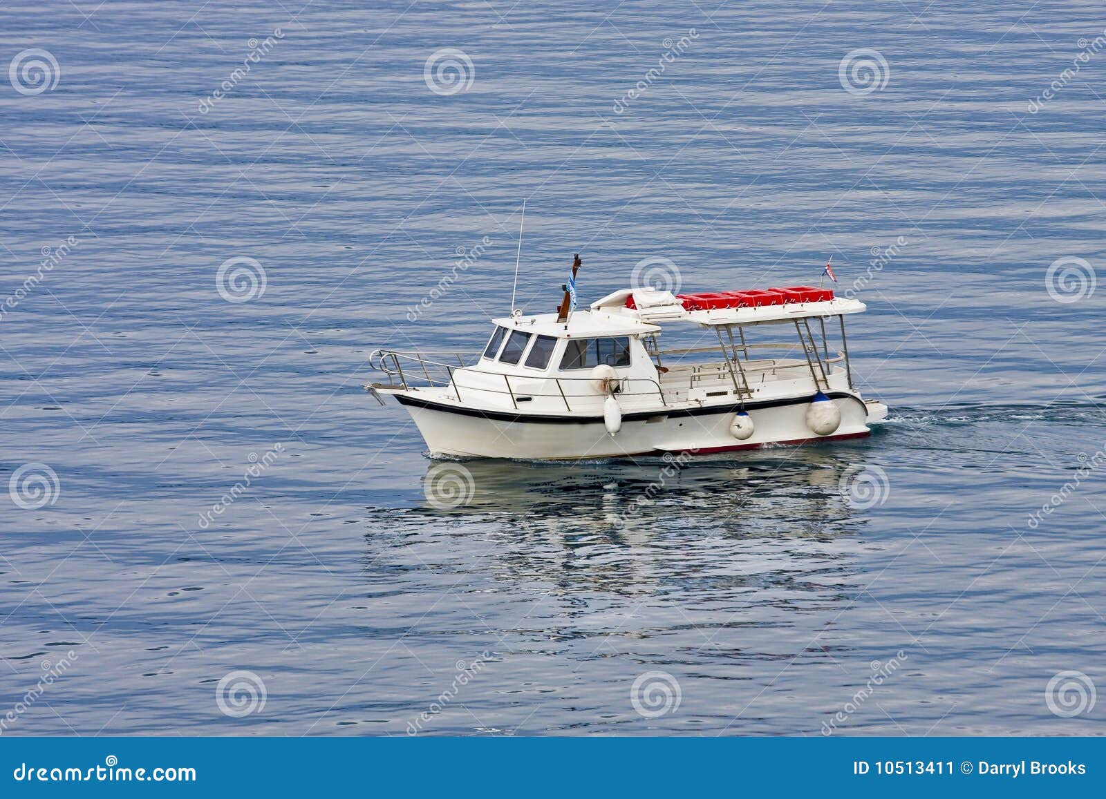White Tour Boat on Blue Water Stock Image - Image of tourism, excursion ...