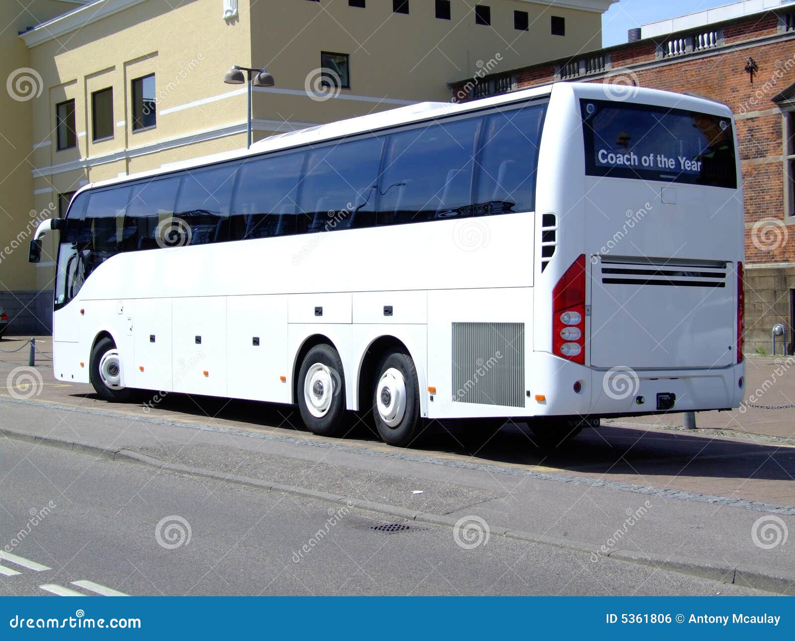 White tour bus stock photo. Image of automobile, coach - 5361806
