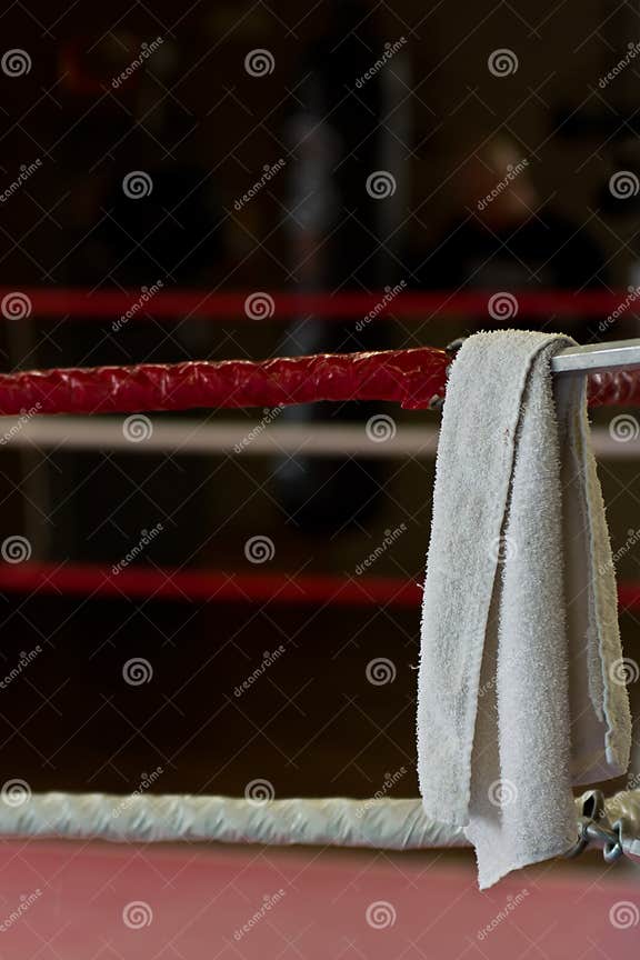 White Towel on the Boxing Ring Stock Photo - Image of throw, boxing ...