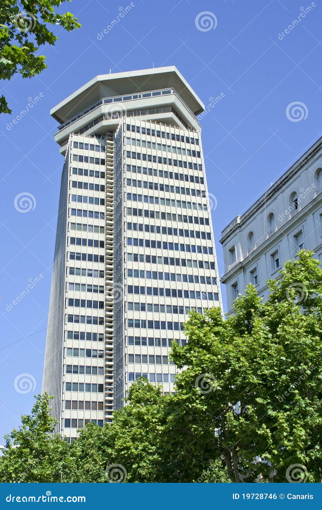 White tower building, raw stock photo. Image of office - 19728746