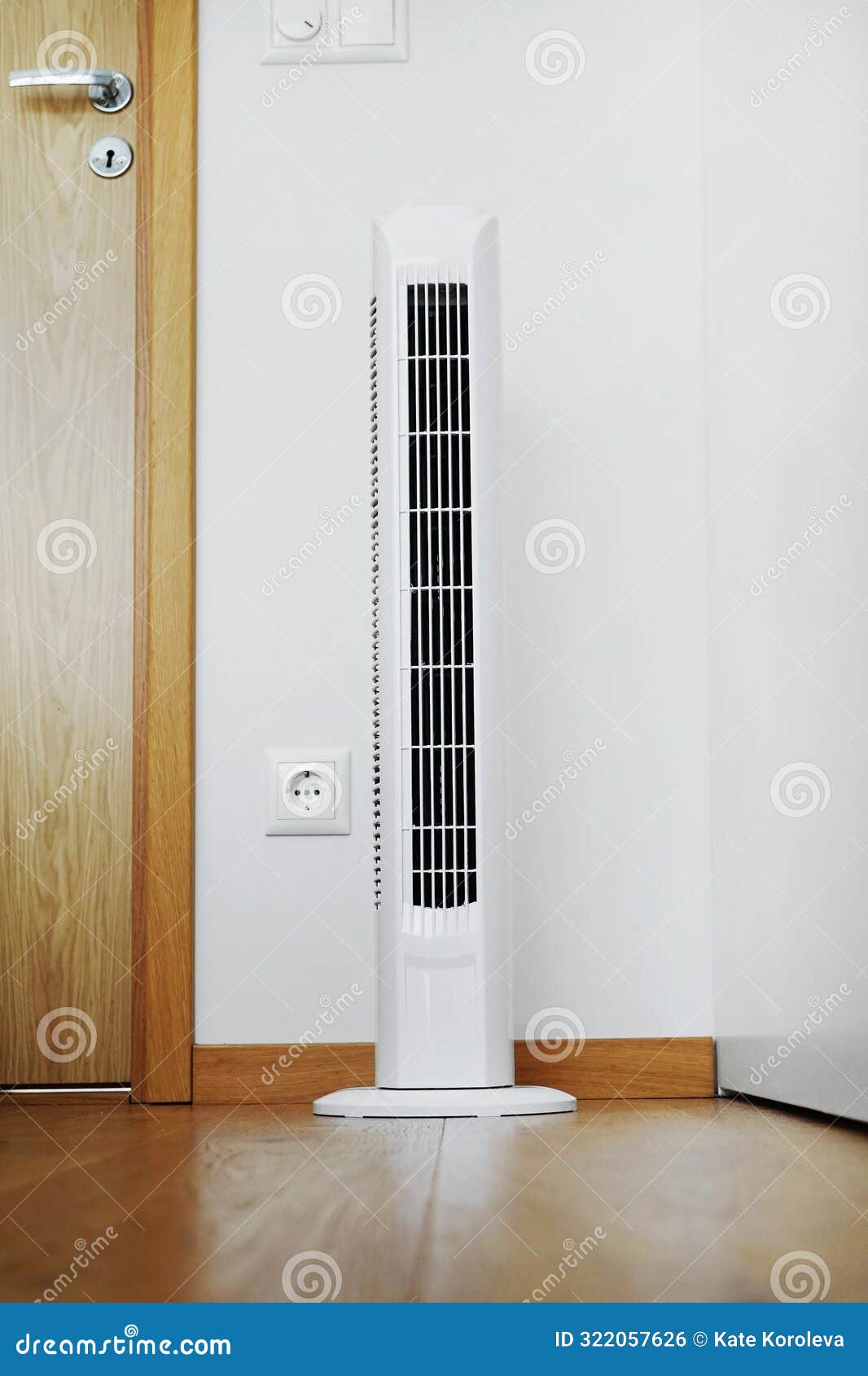 White Tower Fan in a Modern Interior Stock Photo - Image of furniture ...