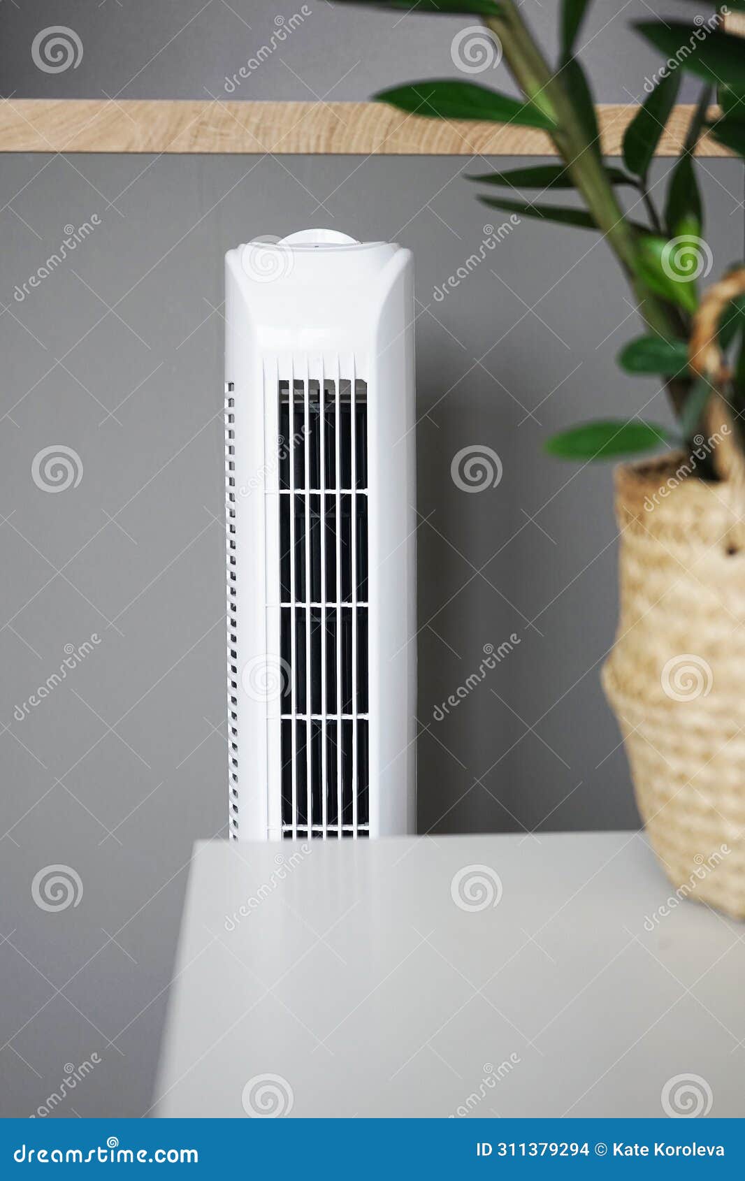 White Tower Fan in a Modern Interior Stock Photo - Image of room ...
