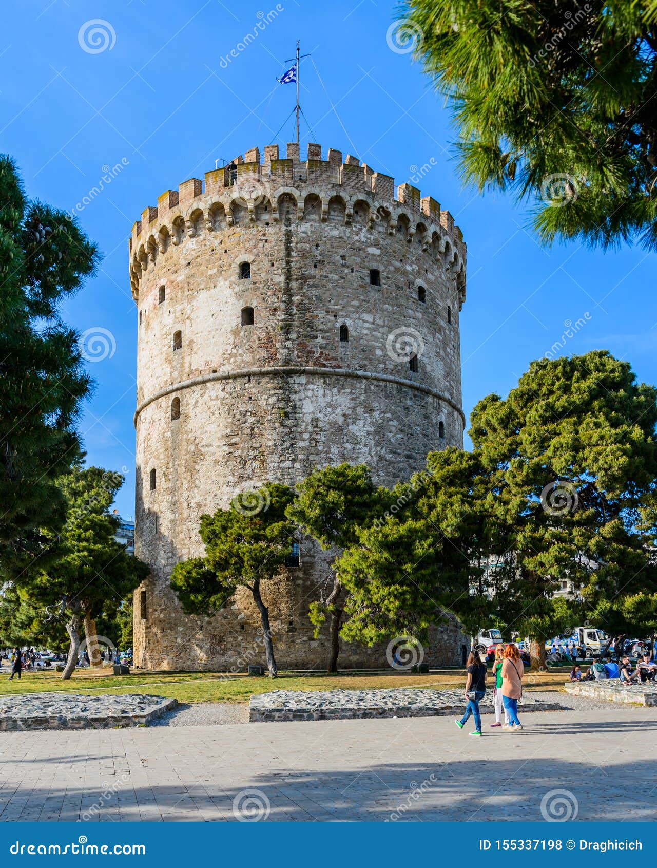 White Tower, Thessaloniki, Greece Editorial Stock Photo - Image of ...