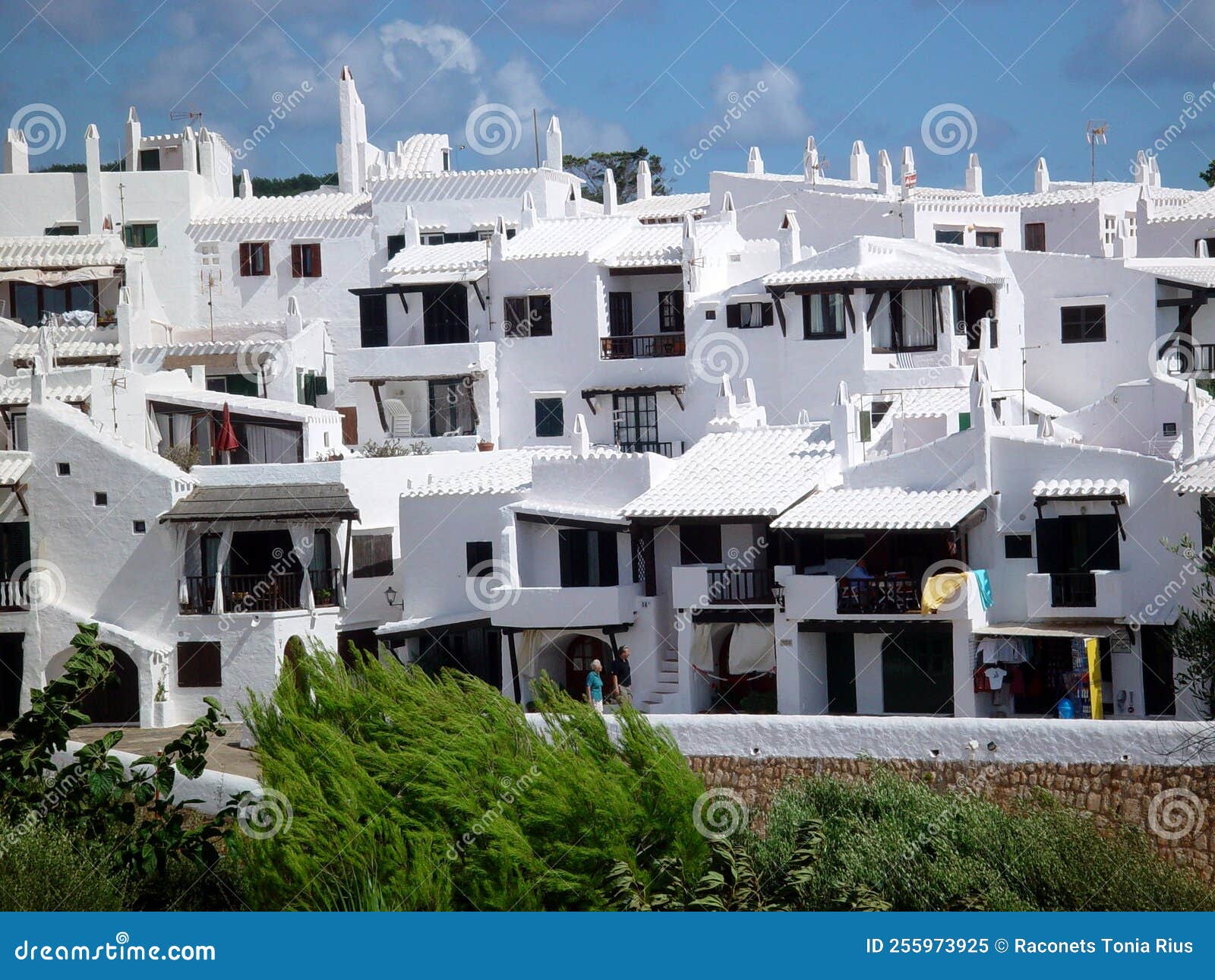 White town in Menorca editorial image. Image of calm - 255973925