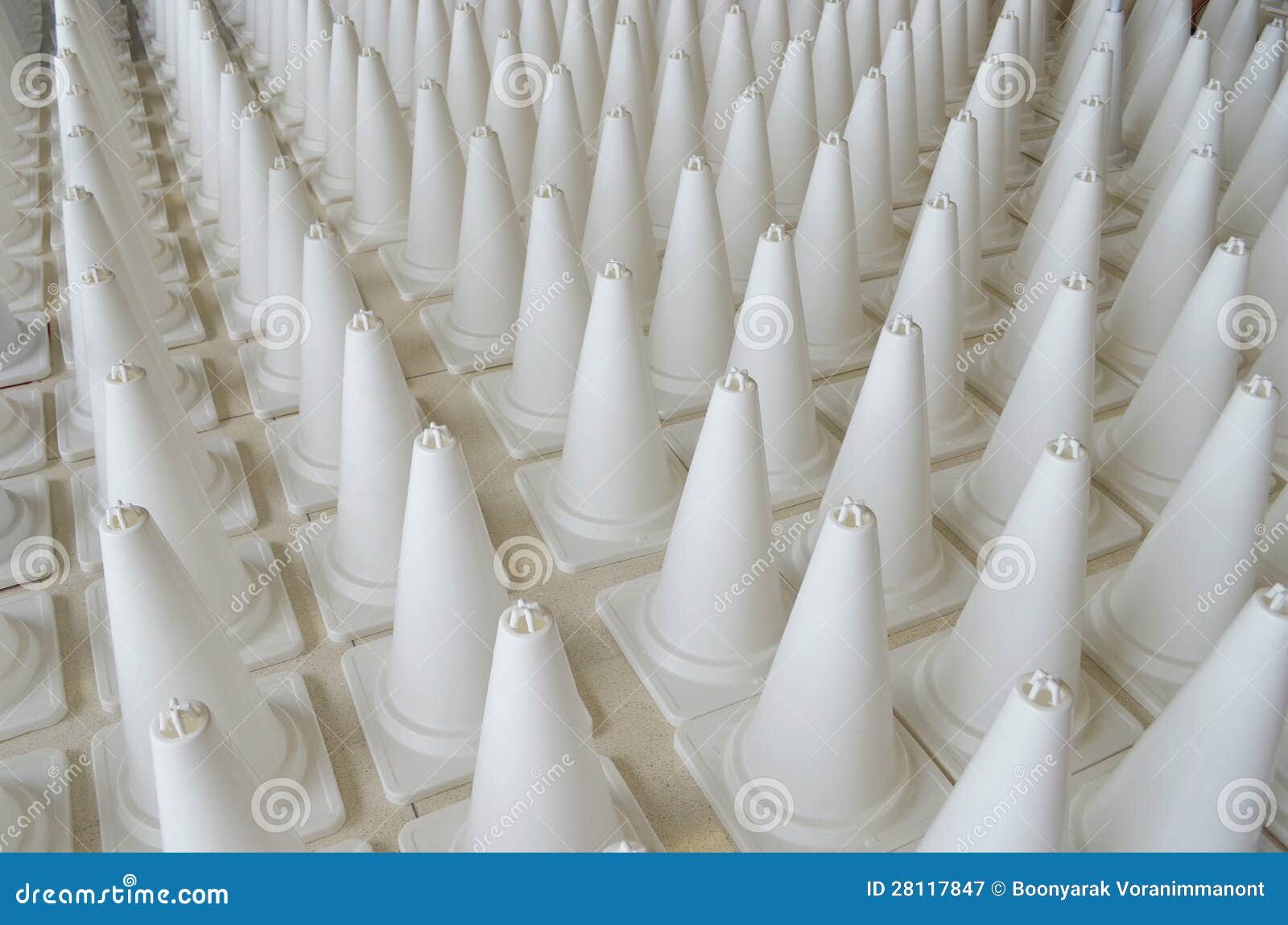 White traffic cones stock image. Image of isolated, traffic - 28117847