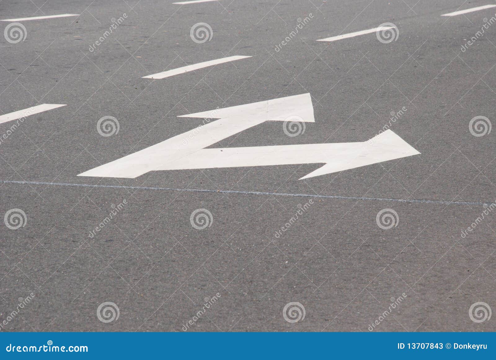 White Traffic Sign Fork Arrows Stock Image - Image of sign, black: 13707843