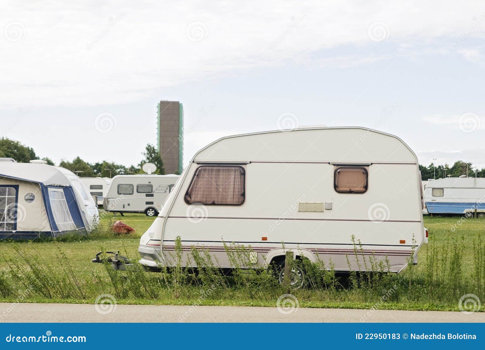 White trailer stock image. Image of travel, camping, holiday - 22950183