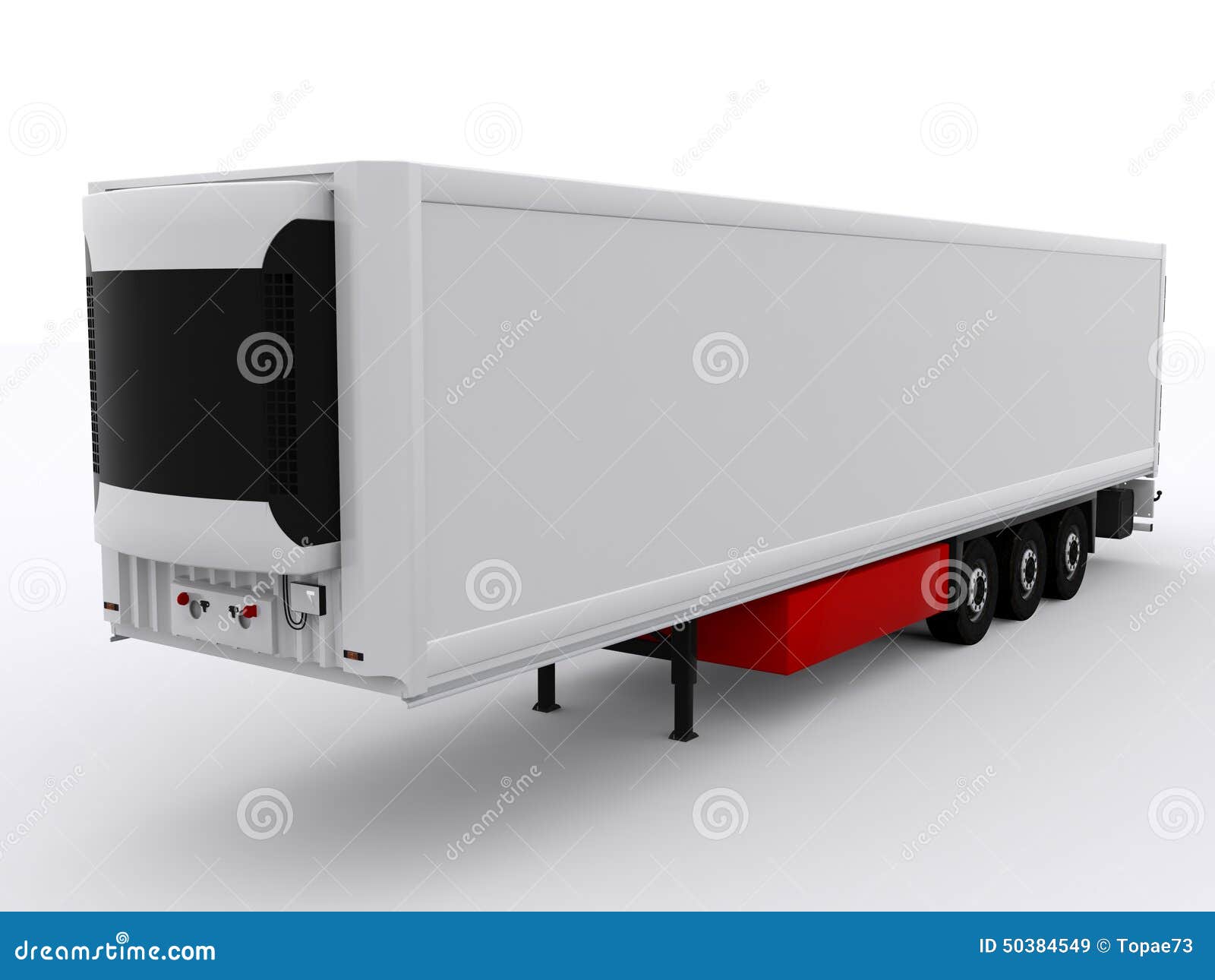 White trailer stock illustration. Illustration of cargo - 50384549