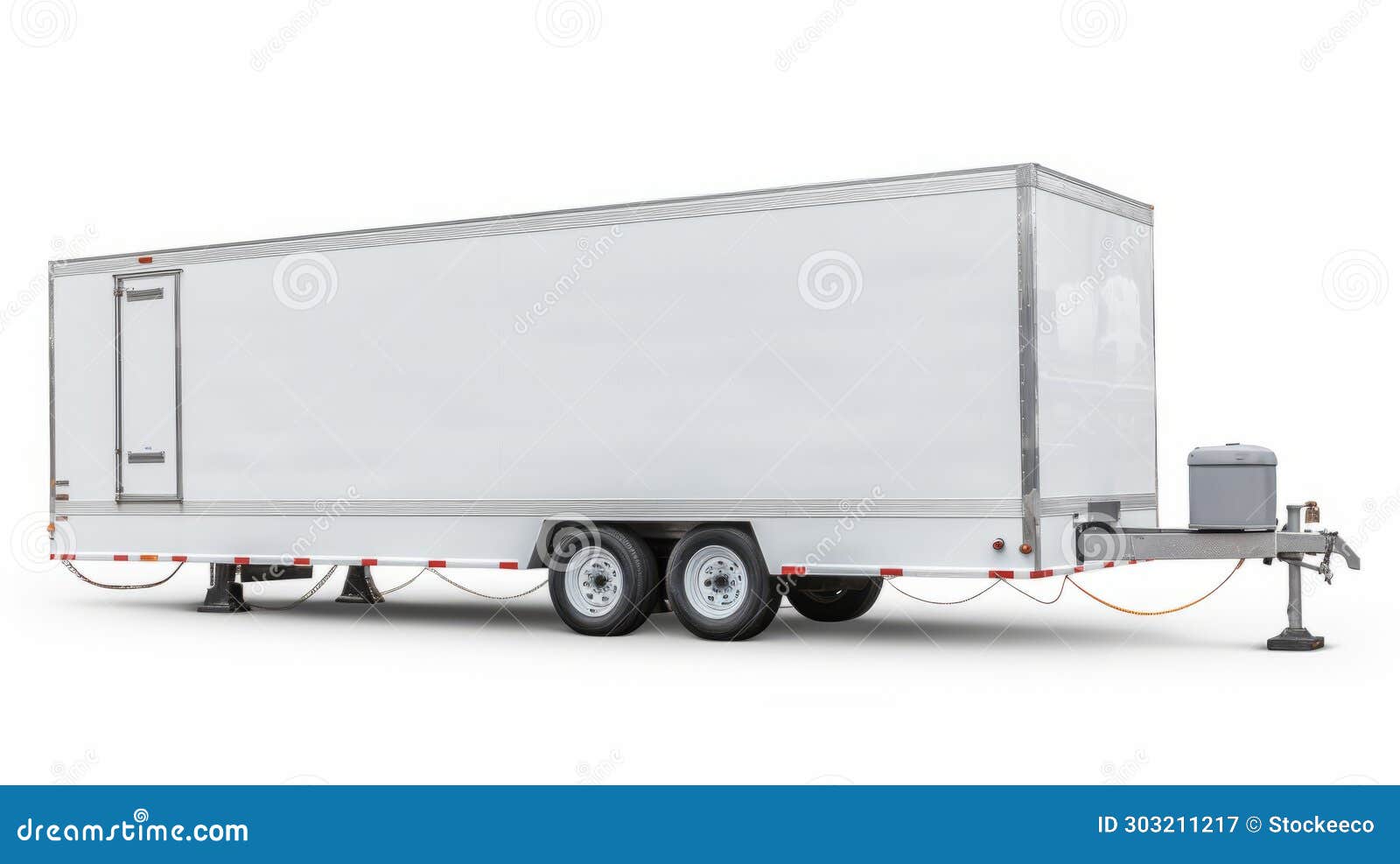 Innovative Techniques: Empty Trailer Isolated on White Background in ...