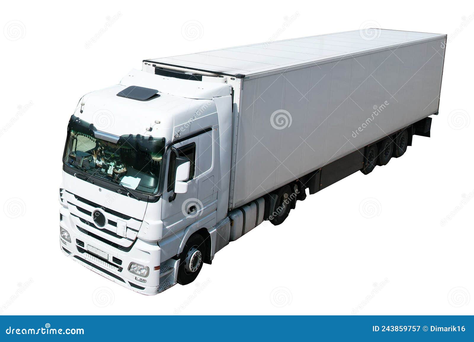 White trailer truck stock image. Image of freight, commercial - 243859757
