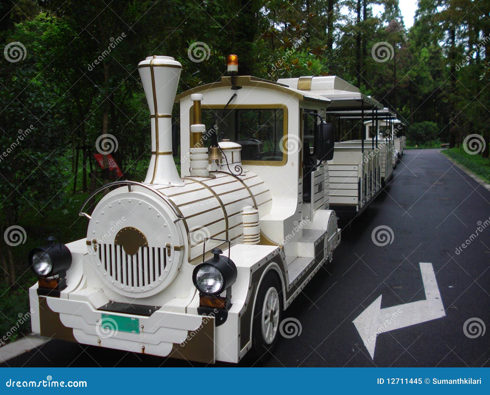 White Train stock image. Image of mini, trees, ride, white - 12711445