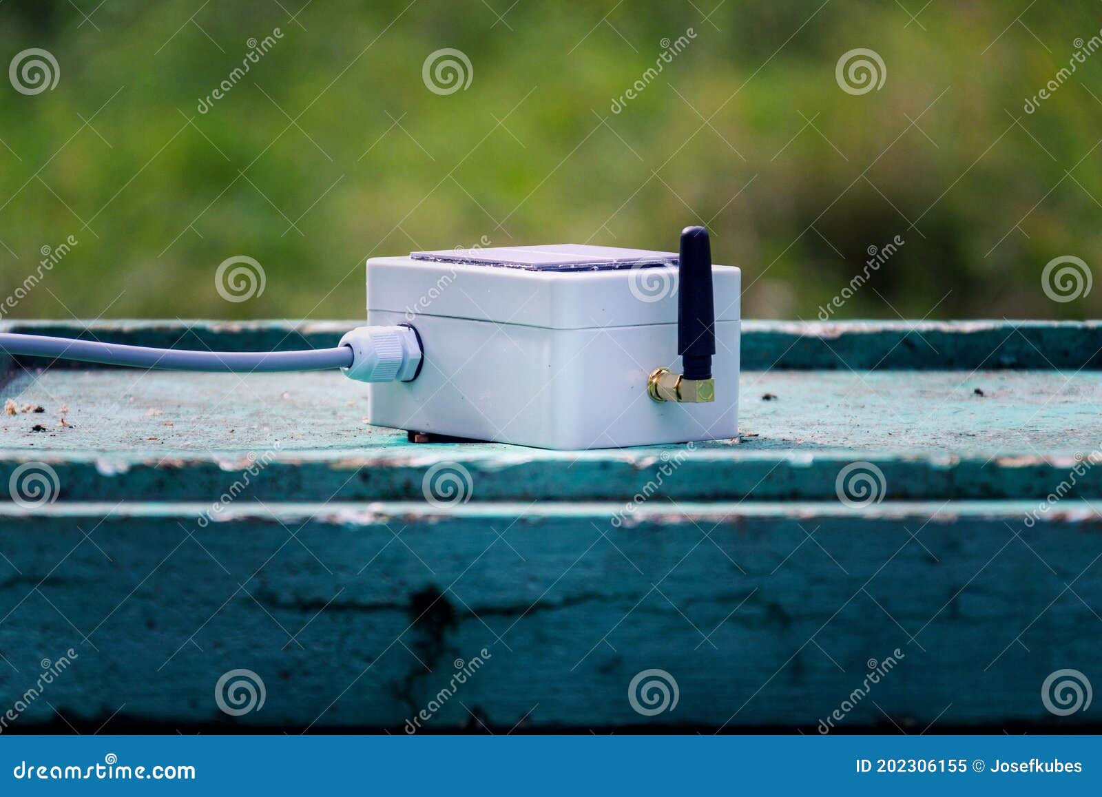 White Transmitter with Small Solar Panel and Bees Monitoring System on ...