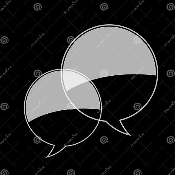 White Transparent Chat Bubbles Stock Vector - Illustration of talk ...