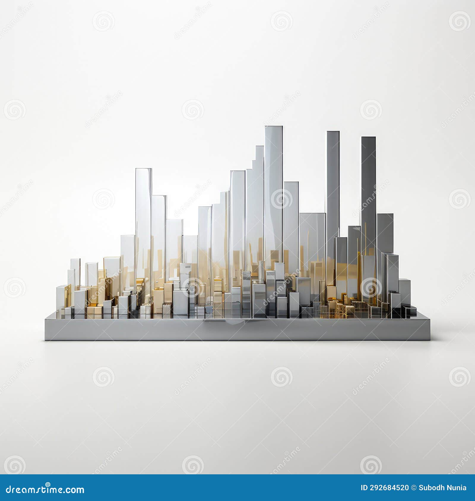 White Transparent Glass Graph in White Background Stock Illustration ...