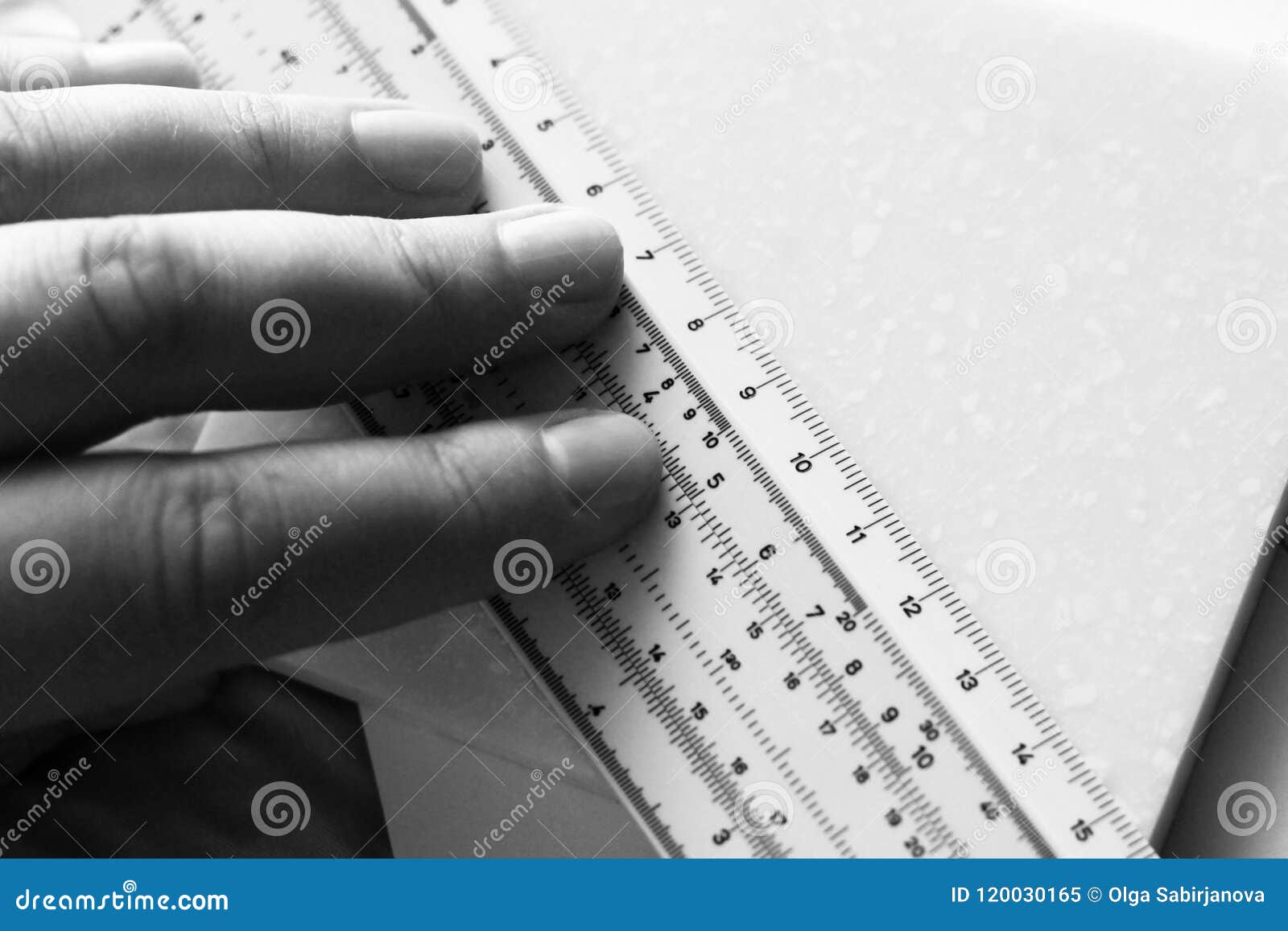 White Transparent Ruler, School Tool for Geometry Stock Image - Image ...