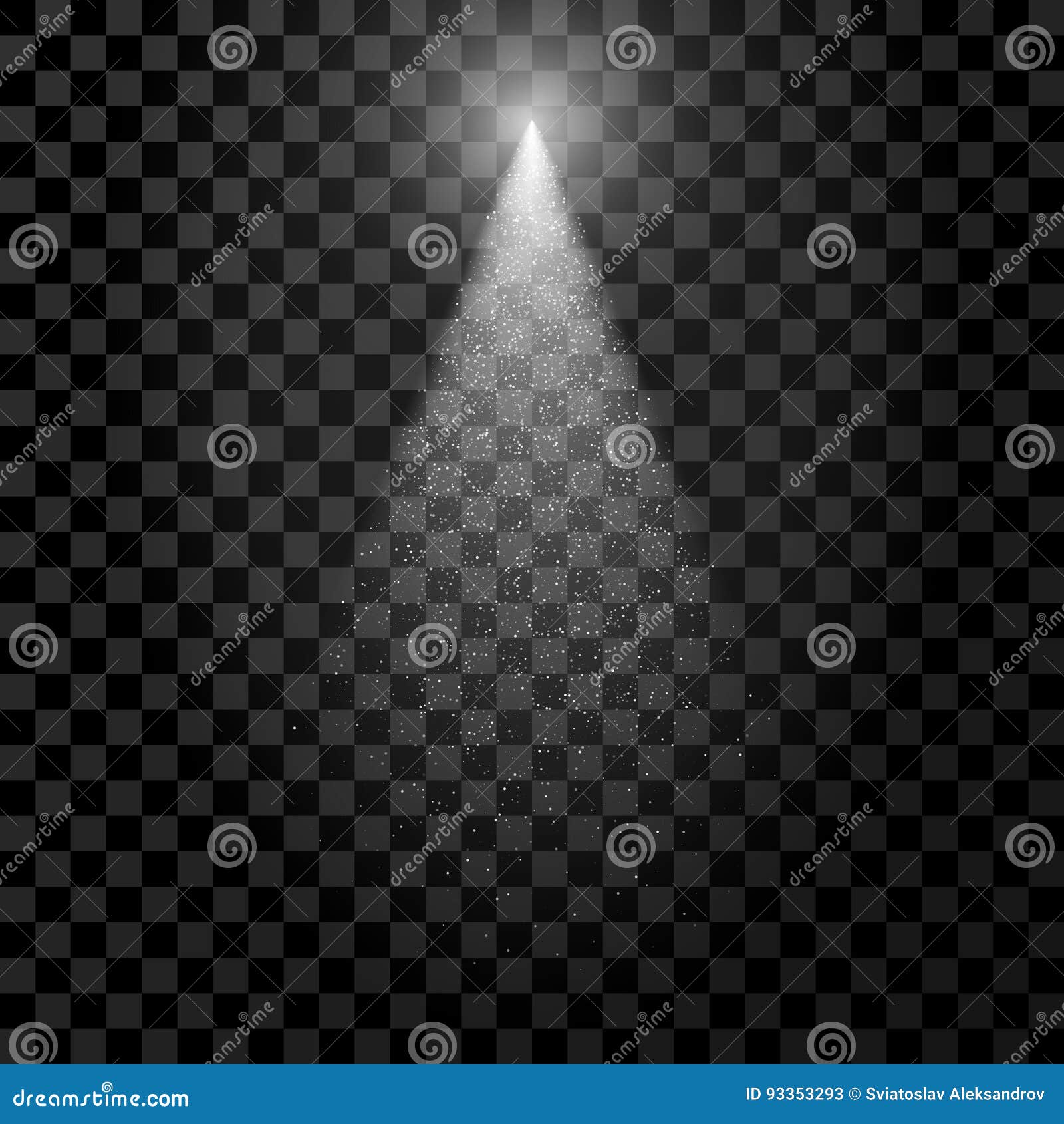 White Transparent Spotlight with Particles Stock Vector - Illustration ...