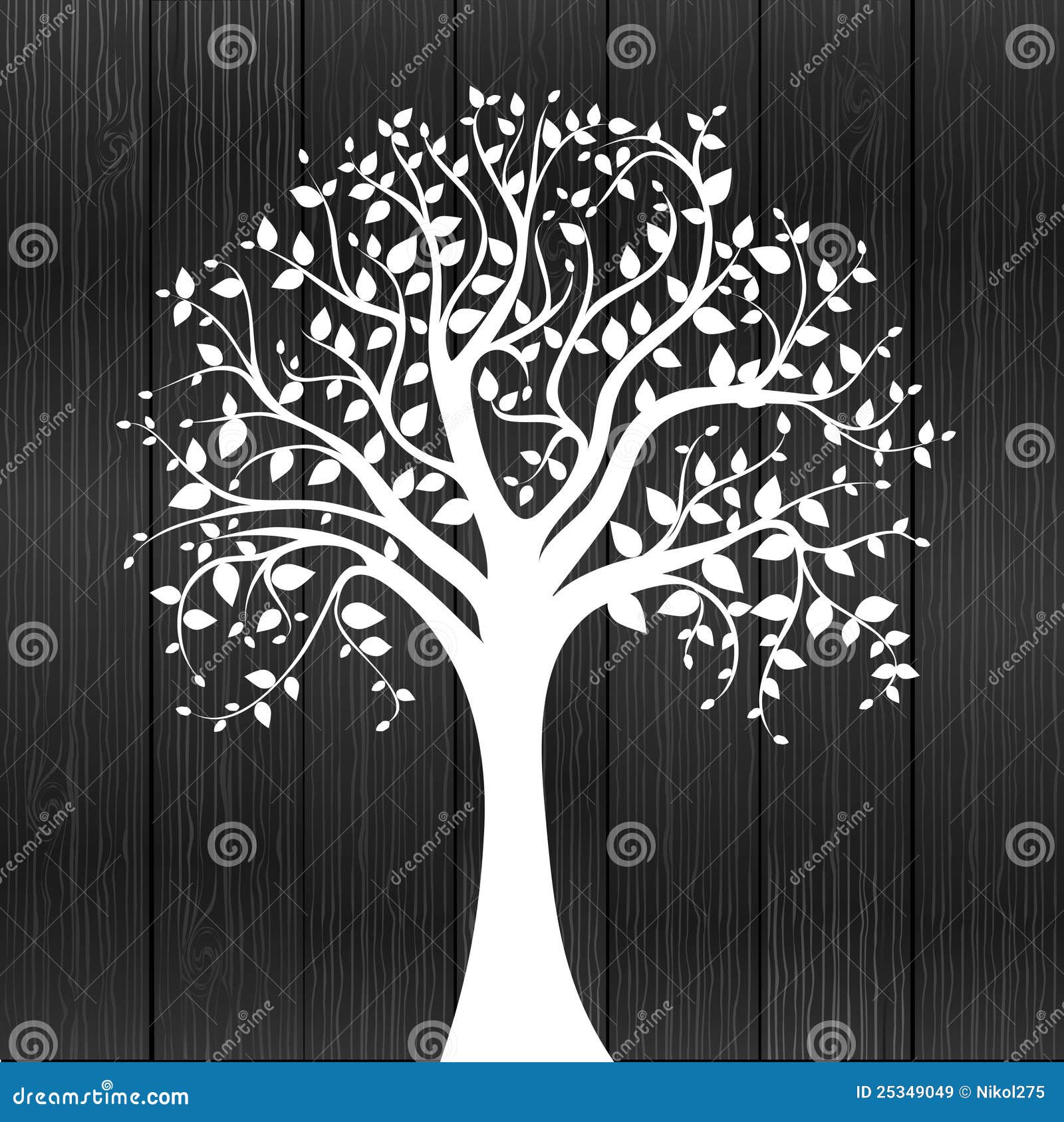 White tree stock vector. Illustration of artwork, wallpaper - 25349049
