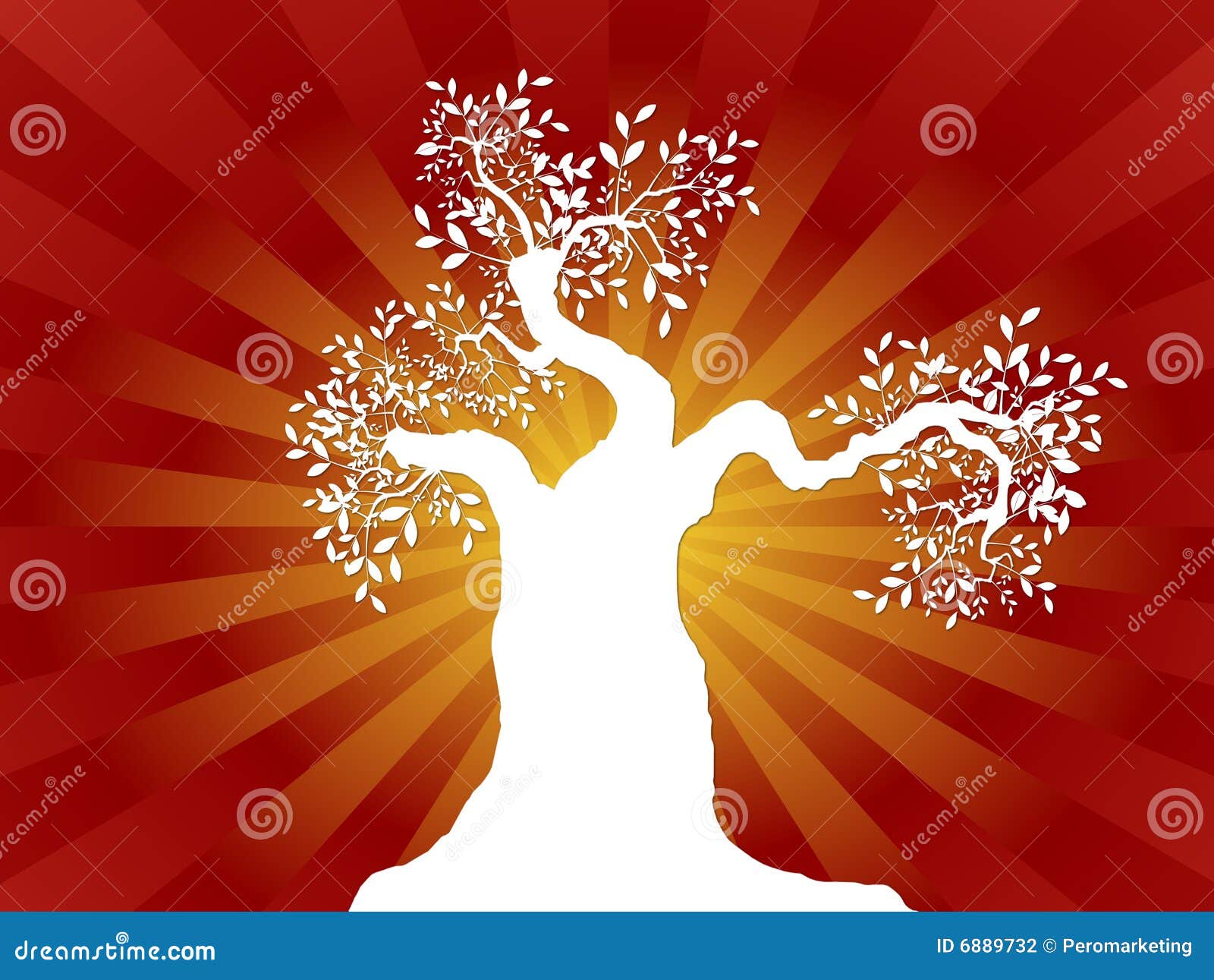 White tree illustration stock illustration. Illustration of branches ...