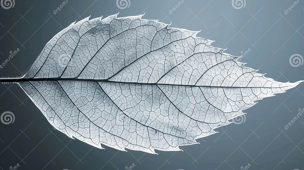 White Tree Leaf Skeleton Texture Background with Intricate Shining ...