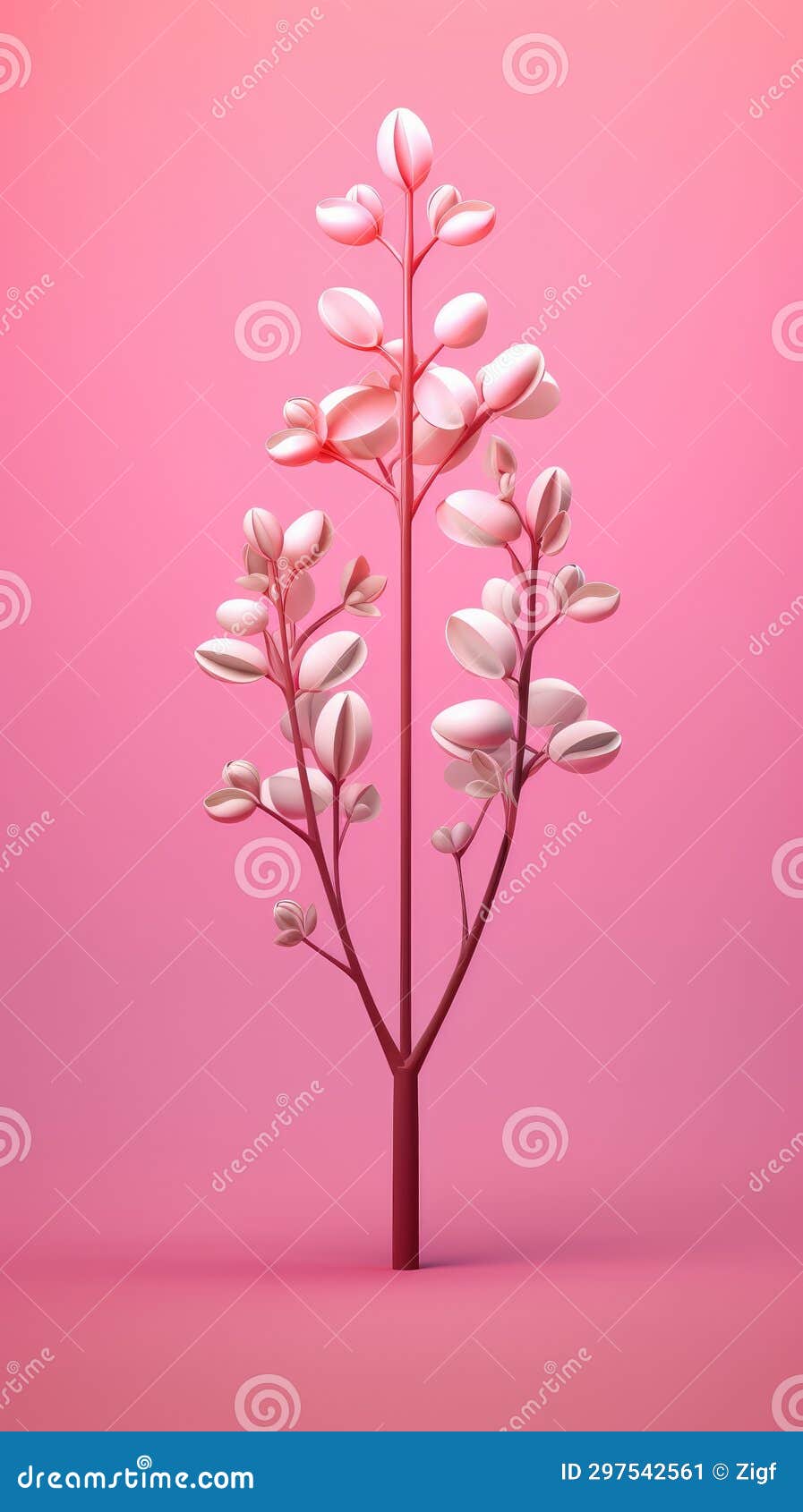 White Tree on Pink Background Stock Image - Image of backgrounds ...
