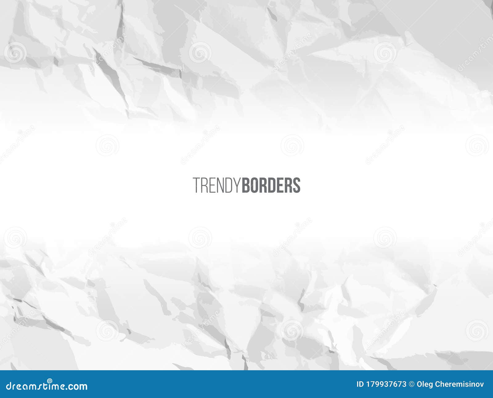 White Trendy Border with Crumpled Paper Frame Stock Vector ...