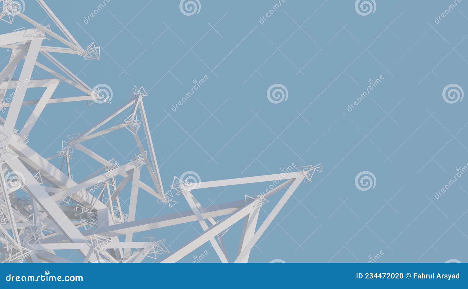 White Triangle Abstract Background with 3d Rendering Stock Illustration ...