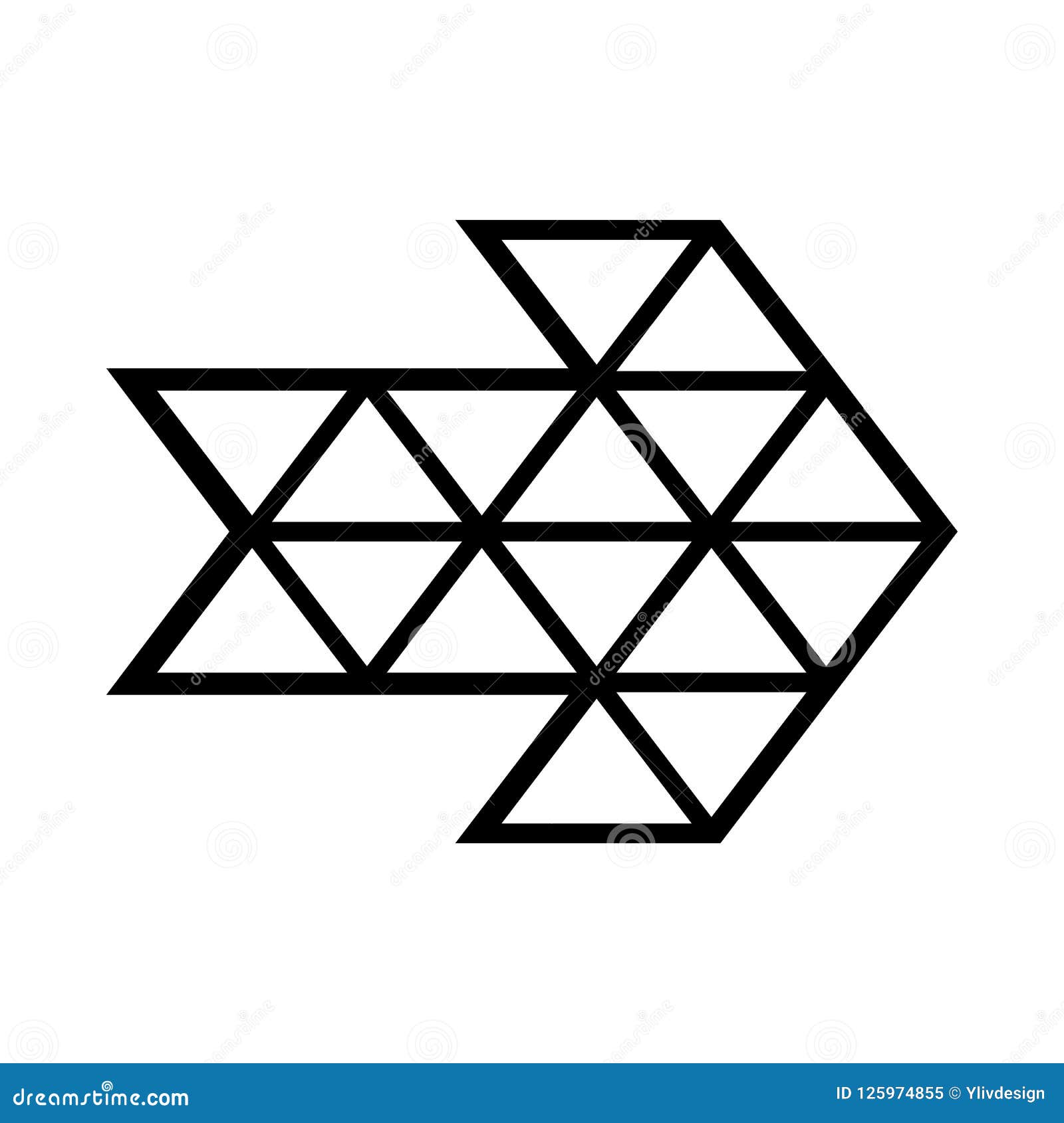 White Triangle Arrow Icon, Simple Style Stock Illustration ...