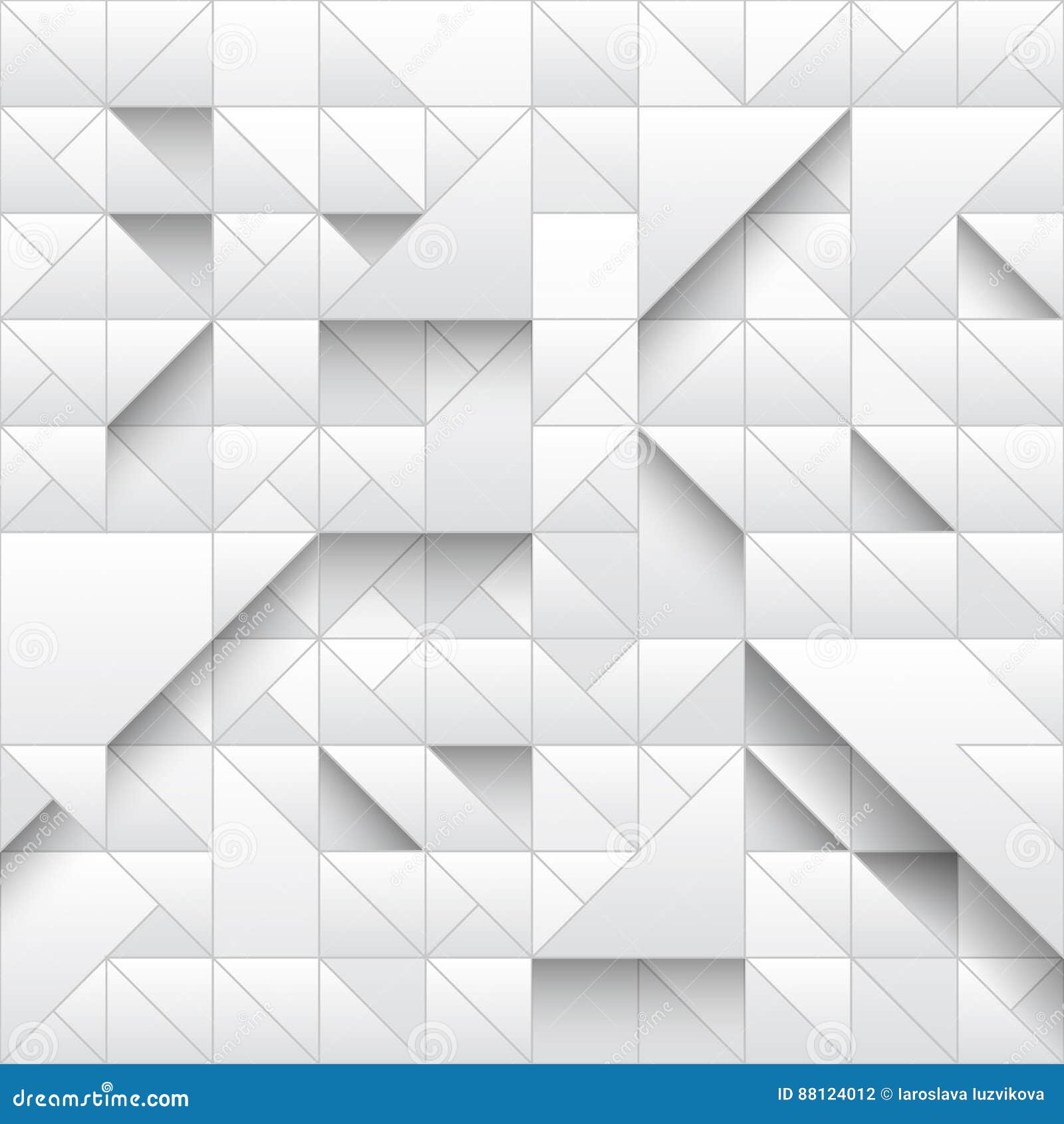 White Triangle Geometric Seamless Pattern Background. 3d Design with ...