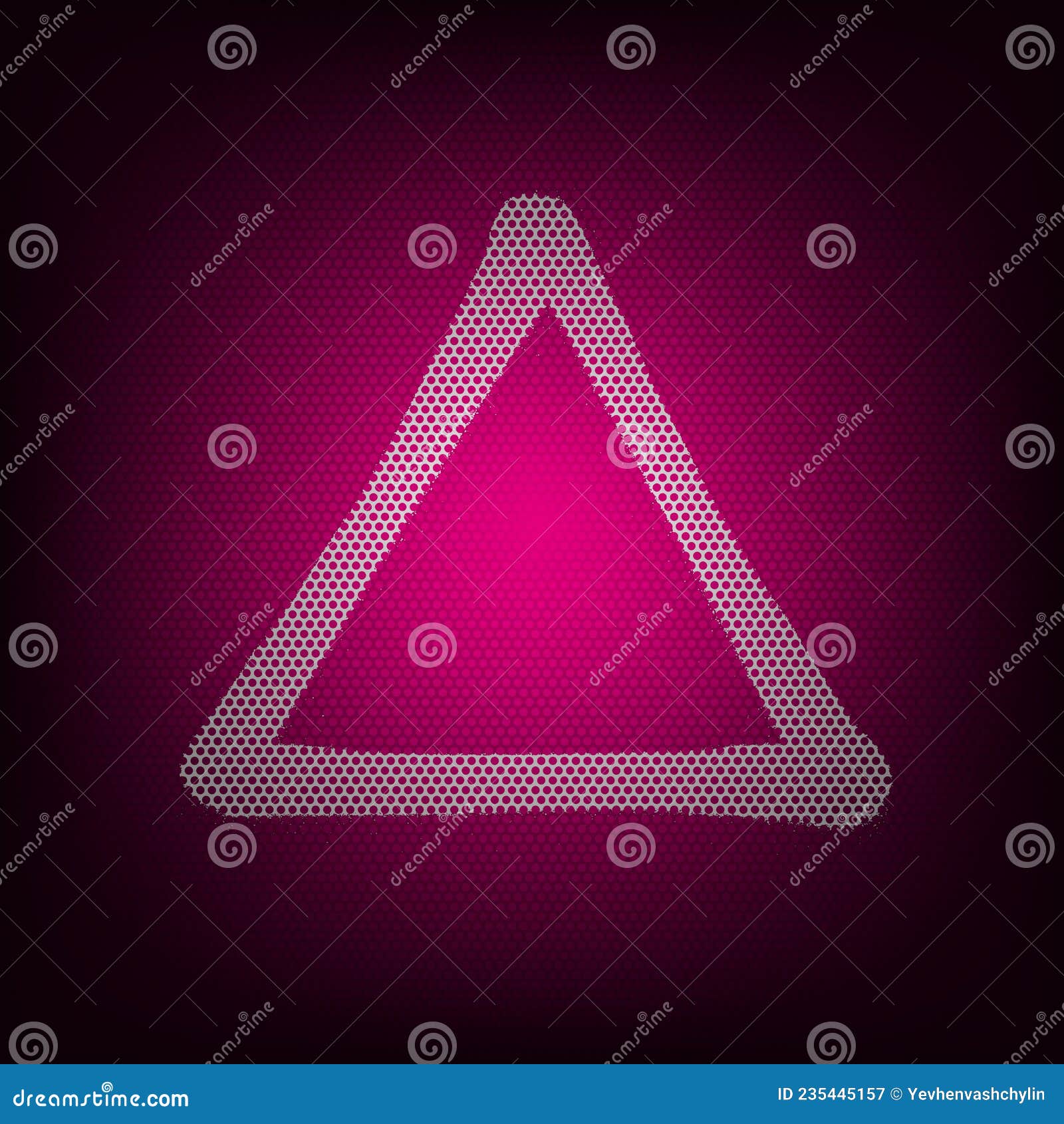 White Triangle Painted with White Spray Paint. Vector Illustration ...