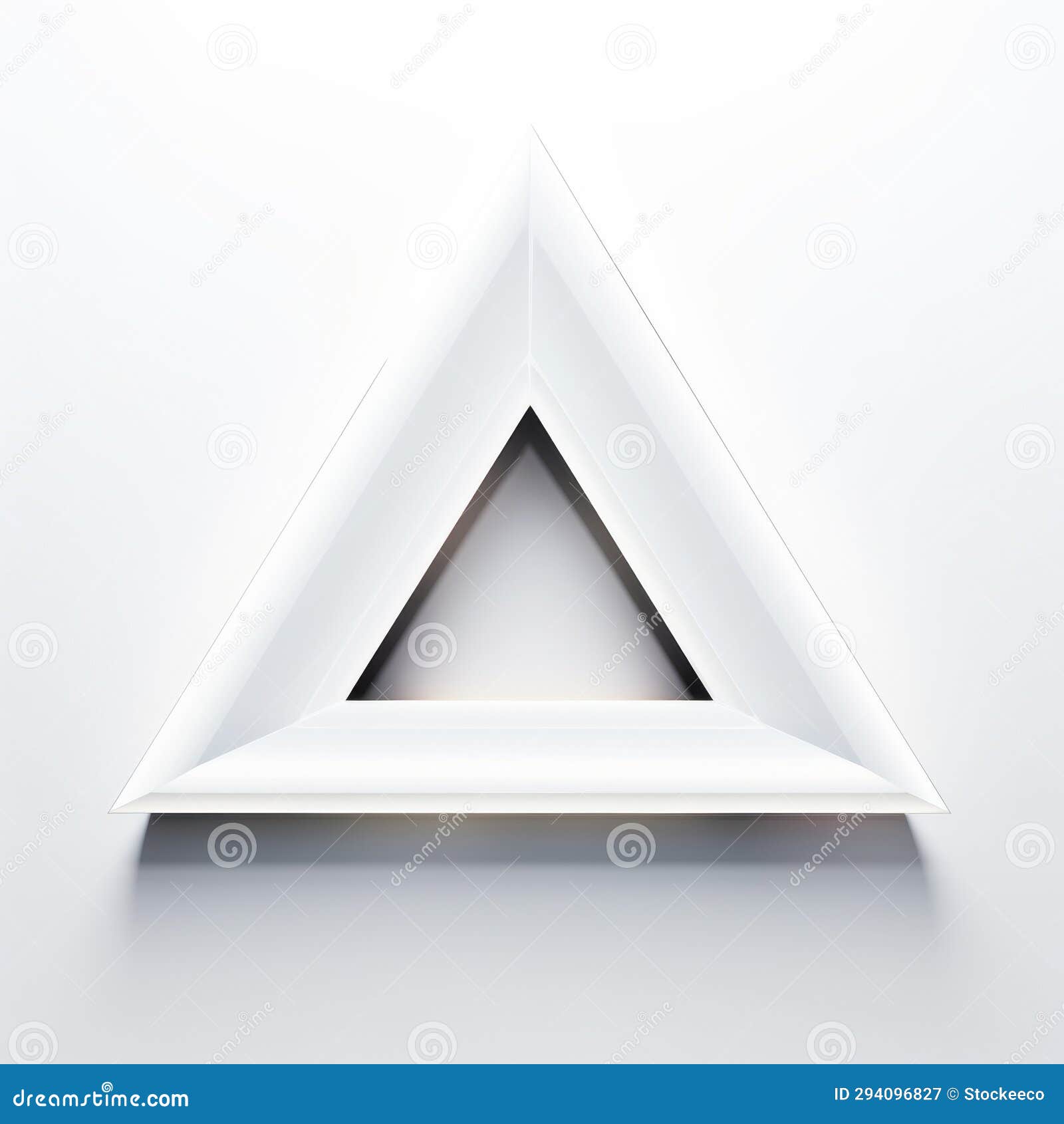 White Triangle with Shadow on Textured Background - Realistic ...
