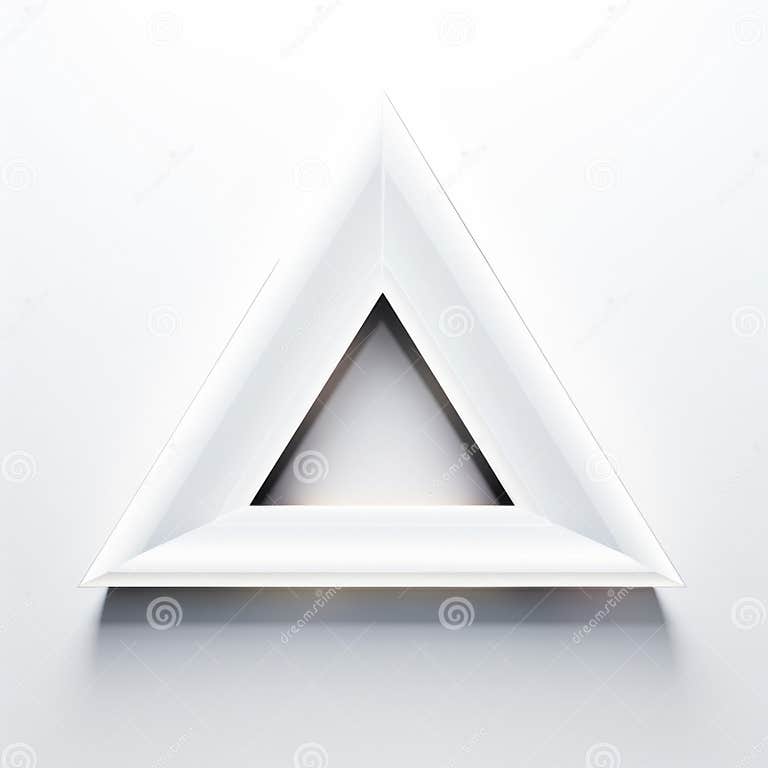 White Triangle with Shadow on Textured Background - Realistic ...