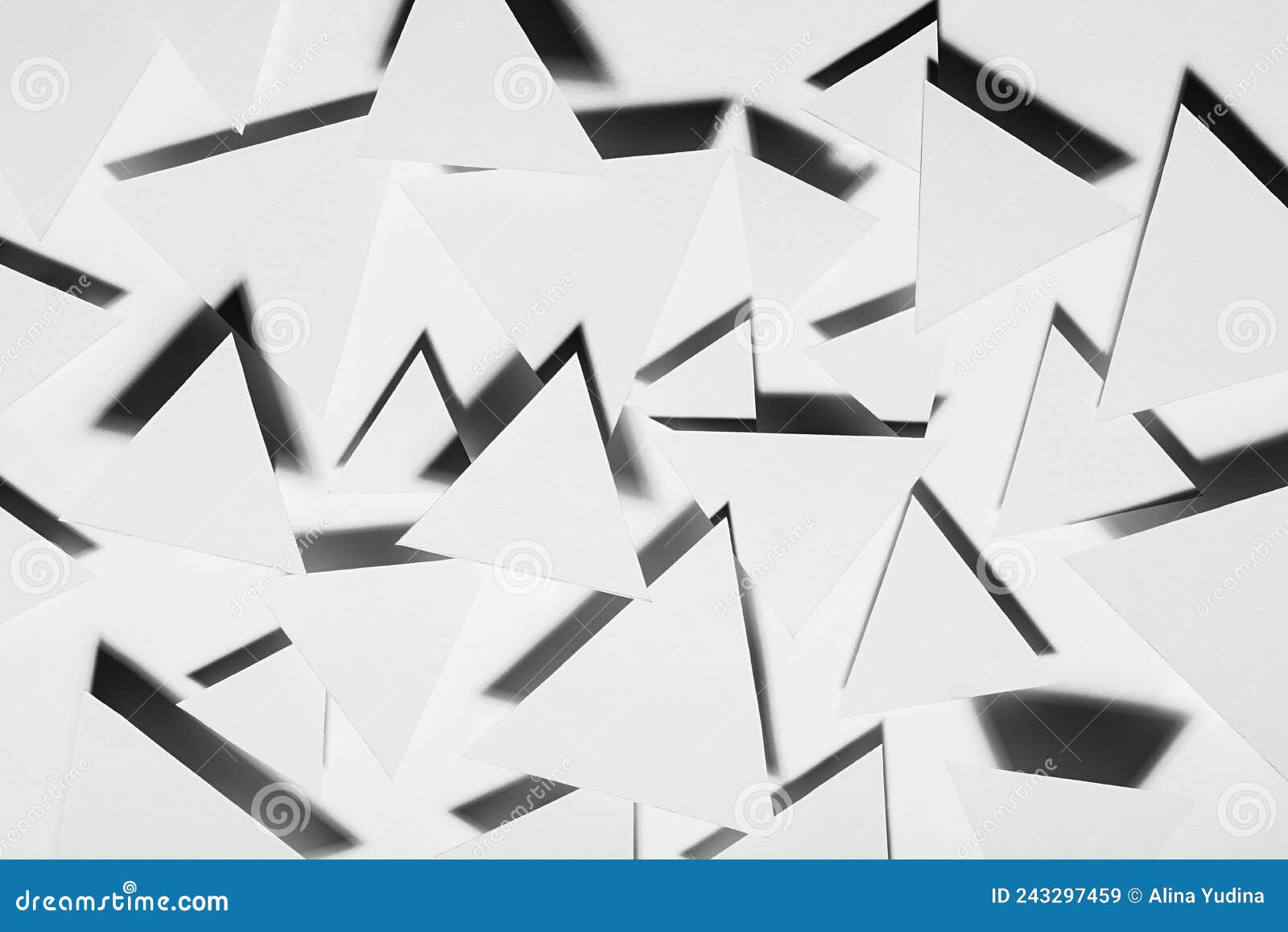 White Triangles Geometric Pattern in Hard Light with Strict Black ...