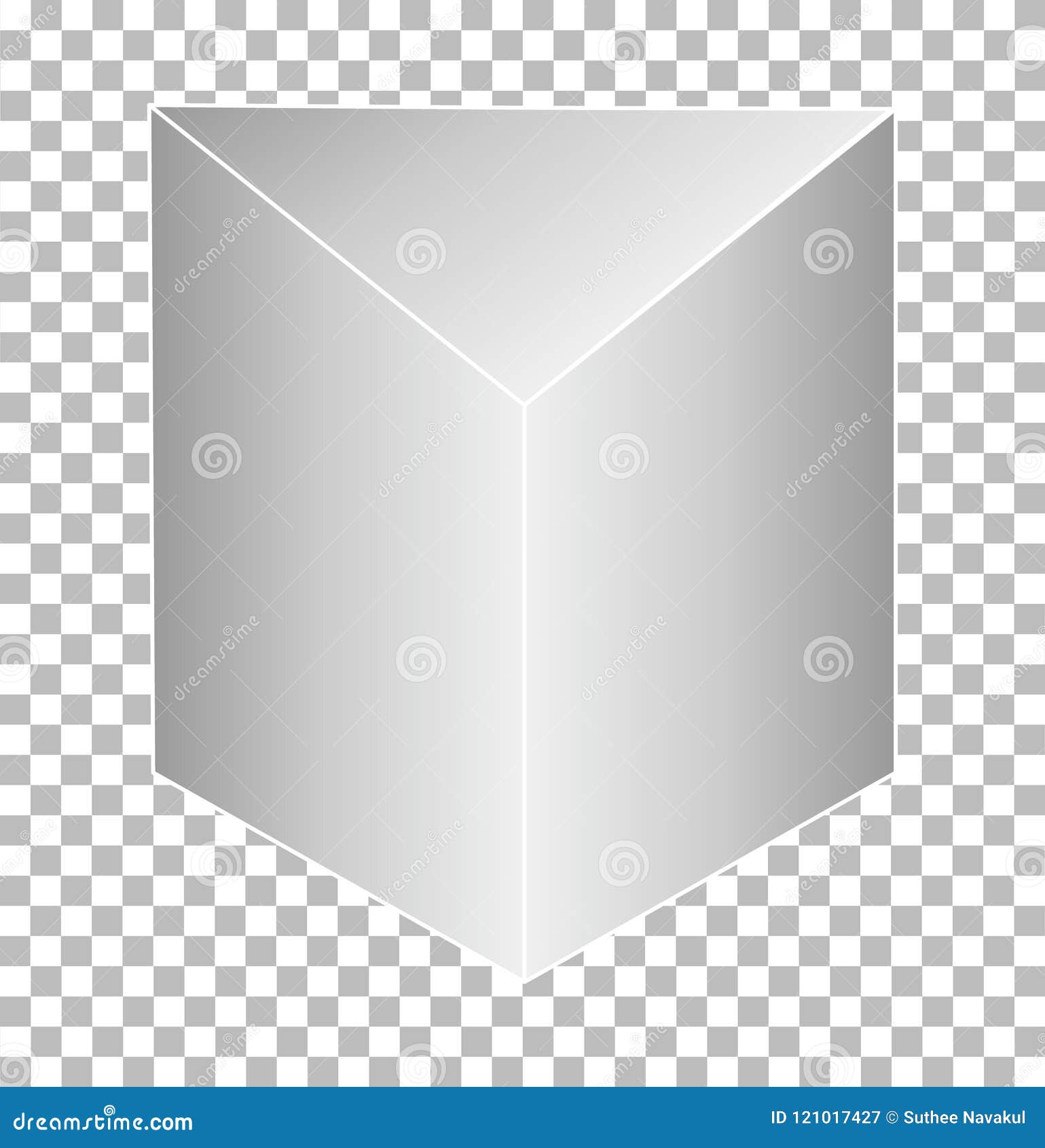 White Triangular Prism Isolated on Transparent Background. Stock Illustration - Illustration of ...