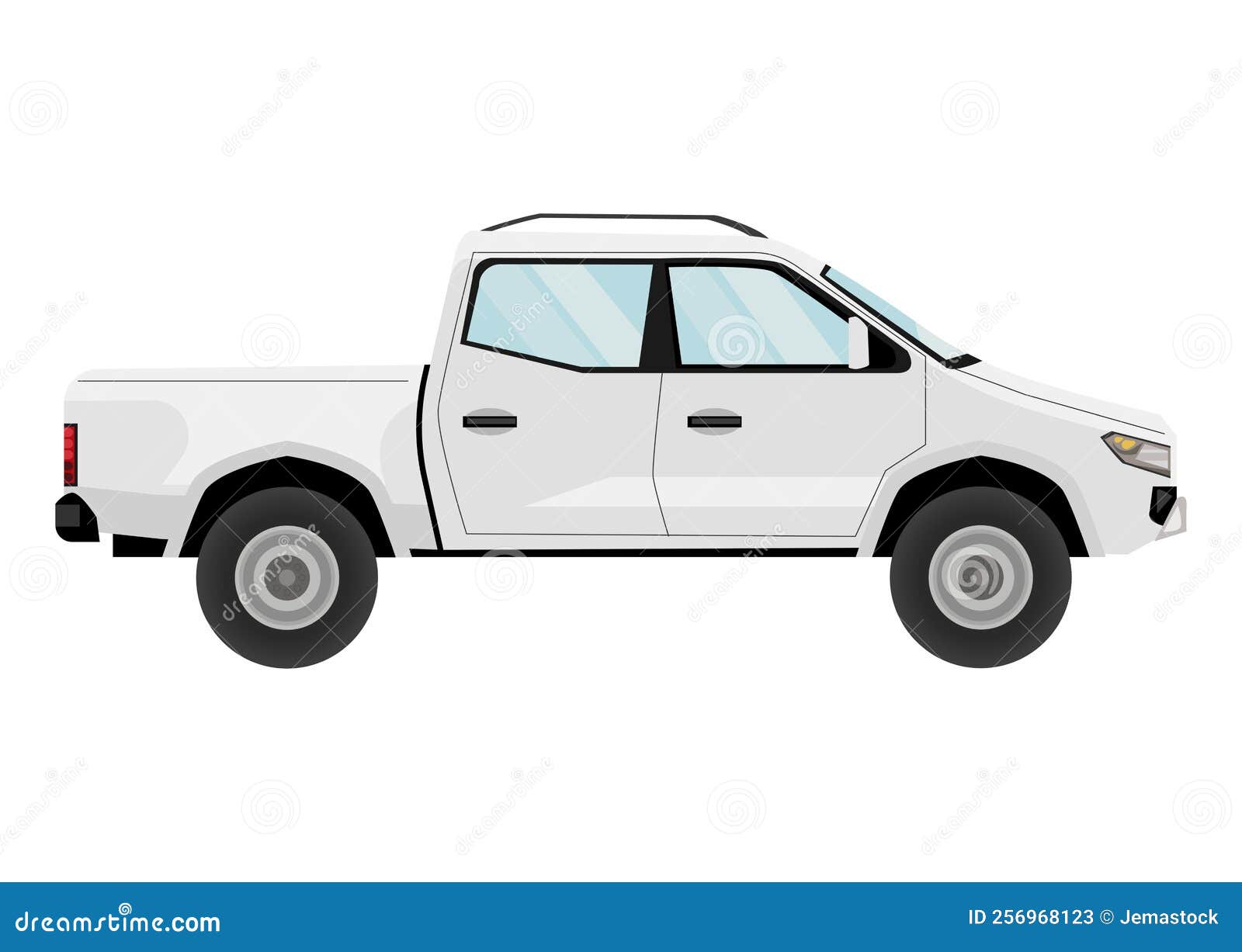 White truck car mockup stock vector. Illustration of retail - 256968123