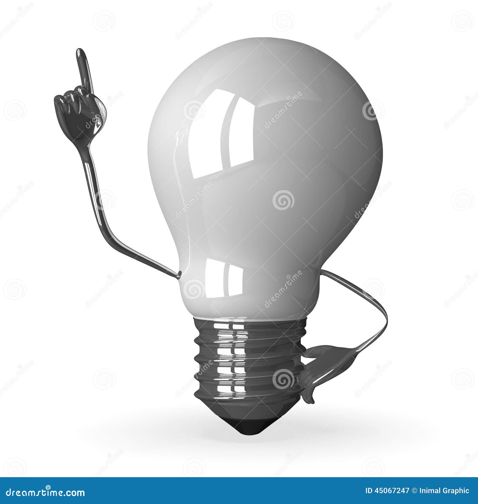 ï»¿White Tungsten Light Bulb Character in Moment of Insight Stock ...