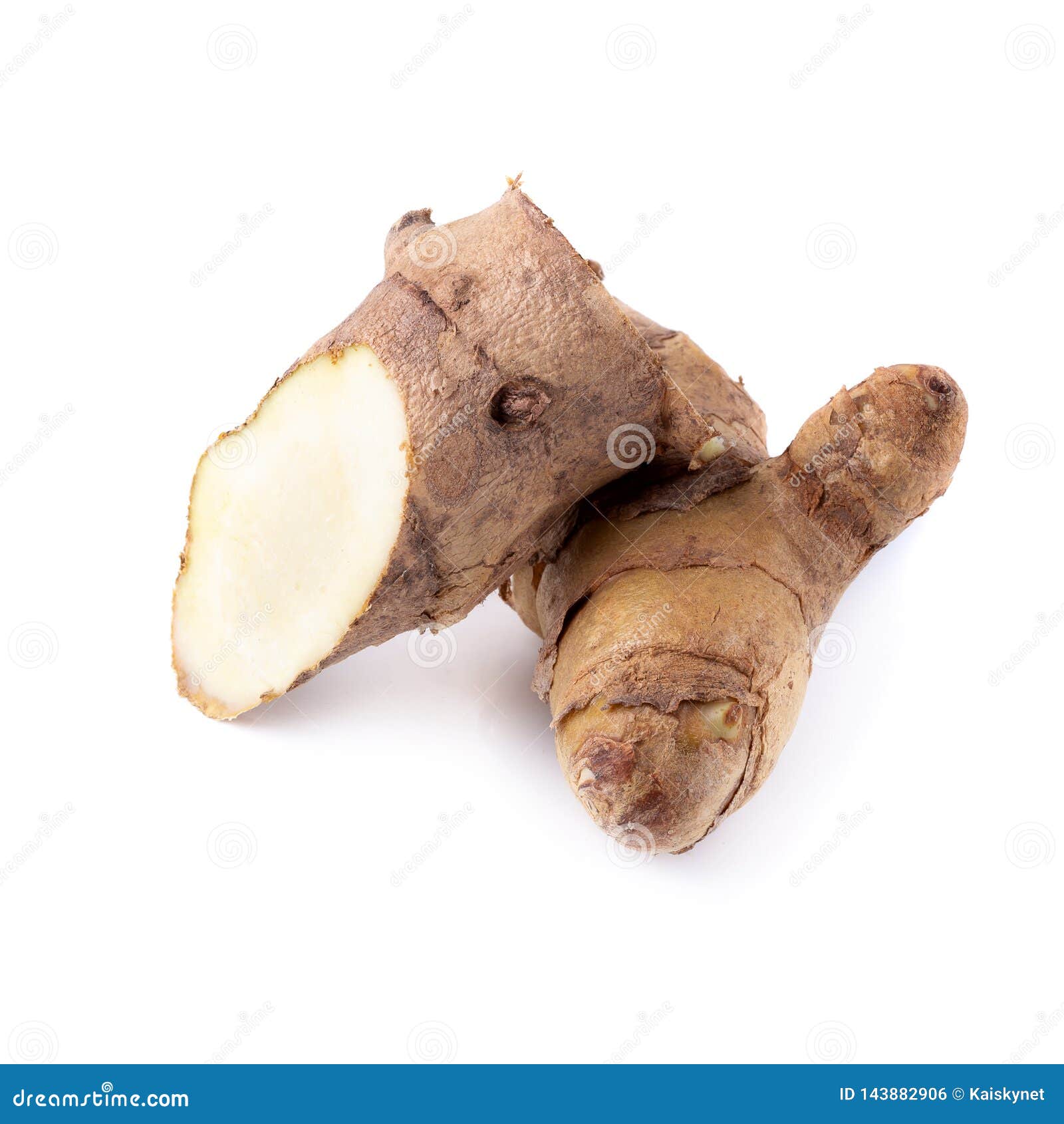 White Turmeric Isolated Over White Backgroun Stock Photo - Image of ...