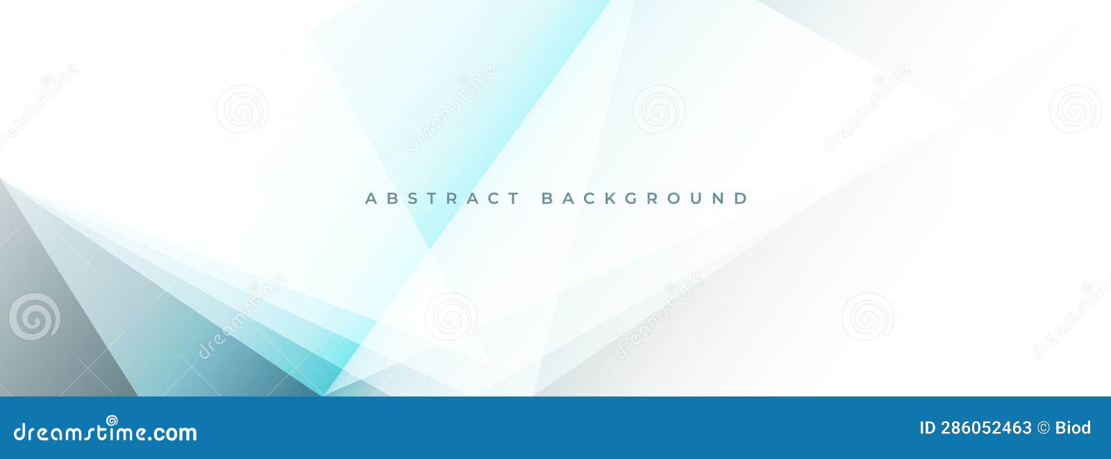 White and Turquoise Modern Abstract Wide Background with Geometric ...