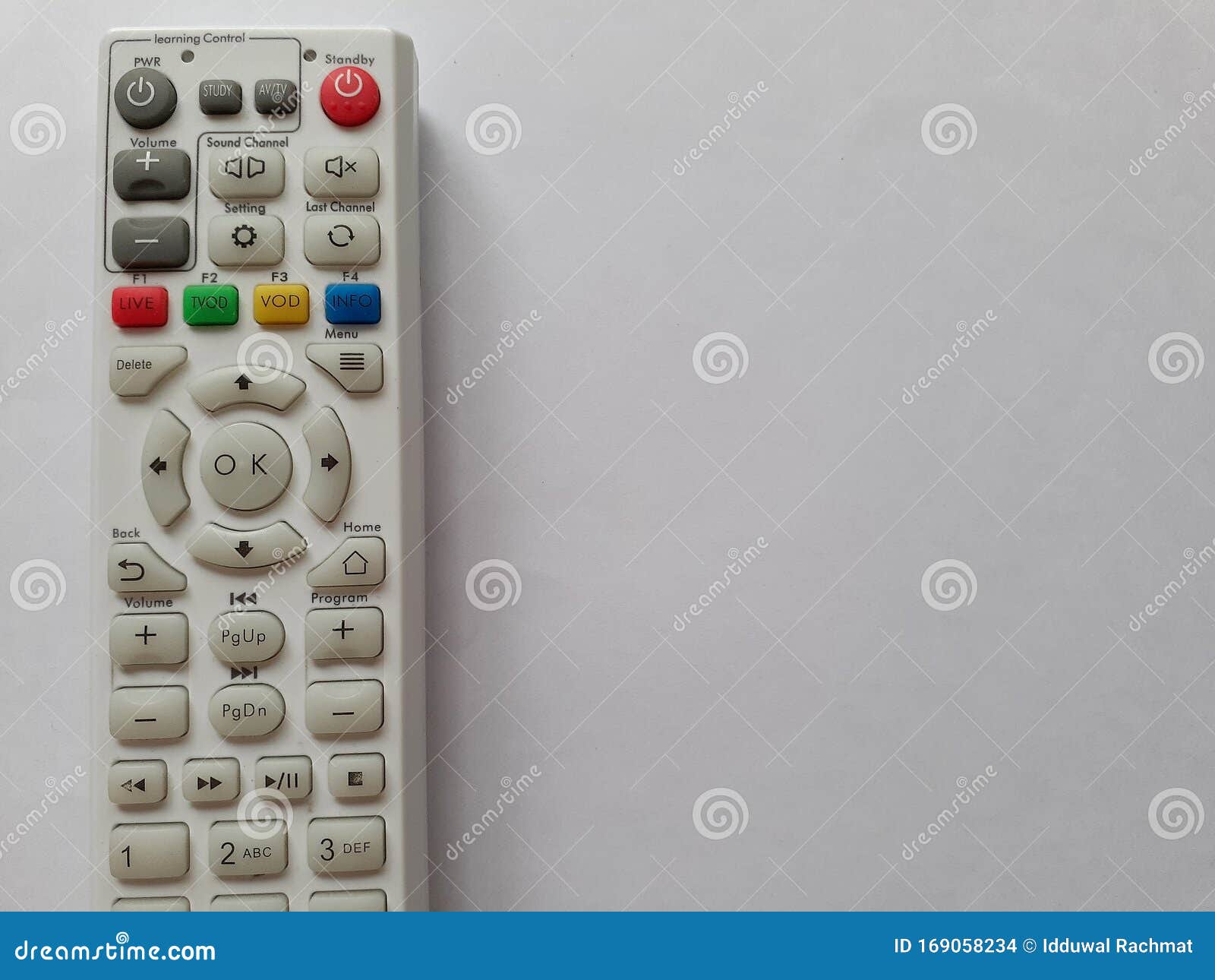 White Tv Remote on White Background Stock Photo - Image of technology ...