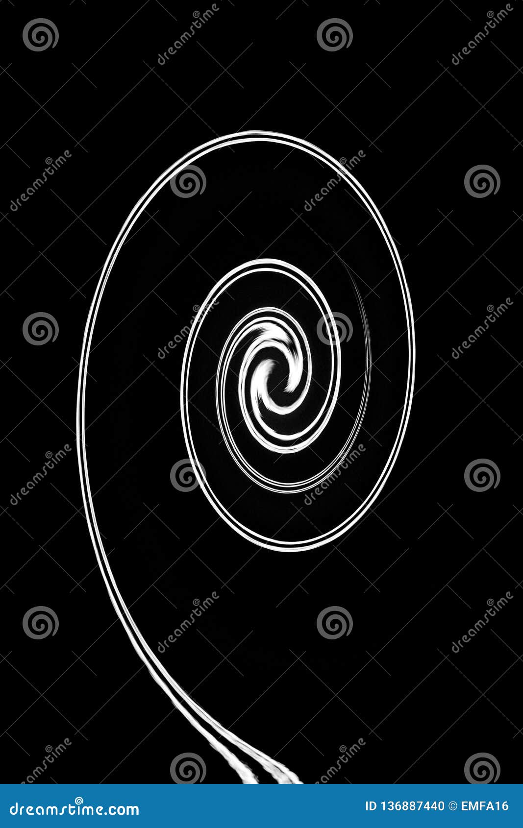 White Twirl on Black Background - Portrait Stock Illustration ...