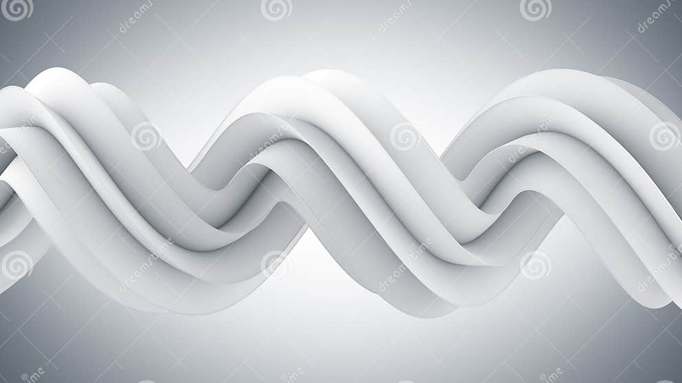 White twisted 3D shape stock illustration. Illustration of future ...