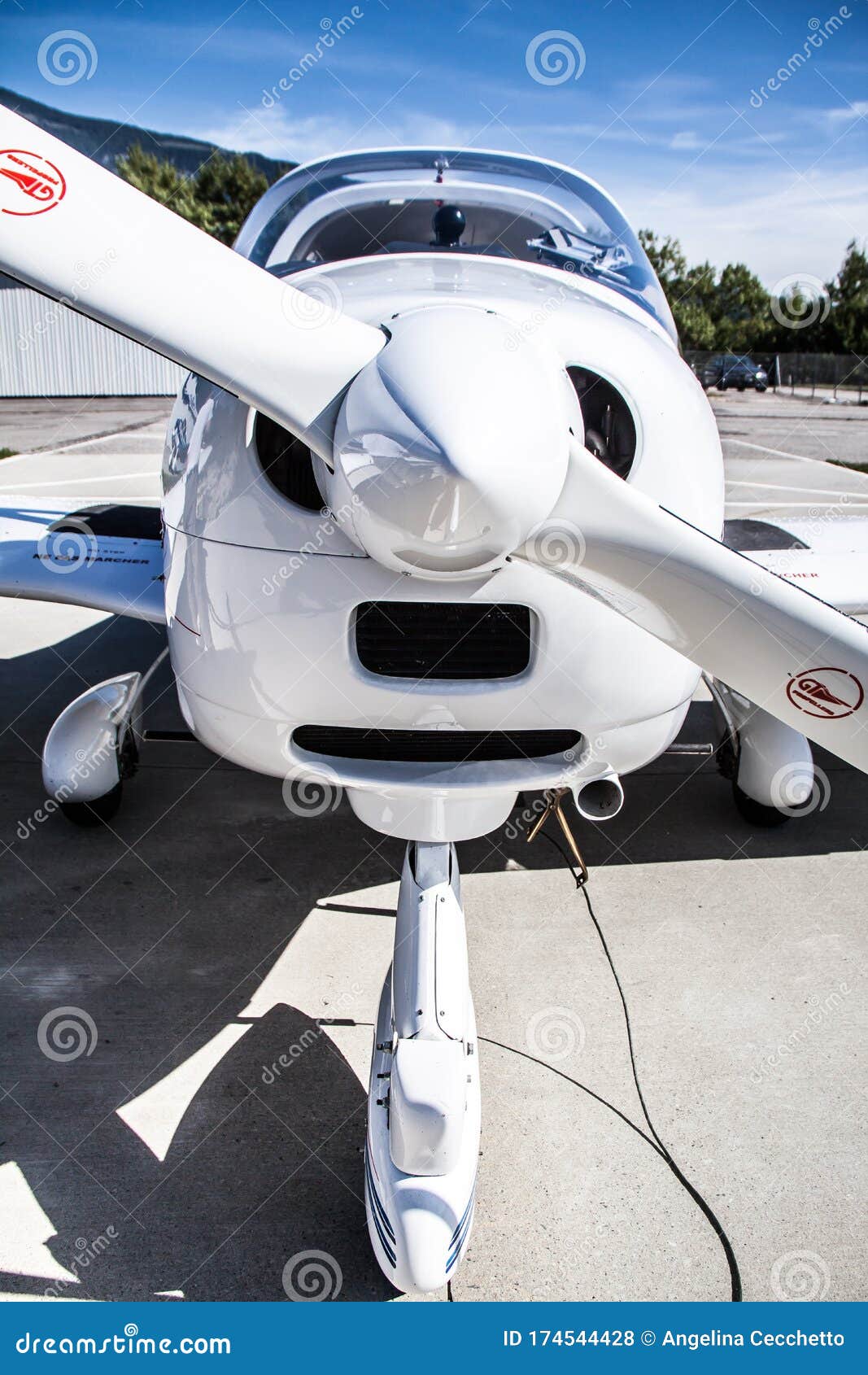 Front And Propeller Of Vintage Pilatus PC-6A Airplane Displayed At The ...
