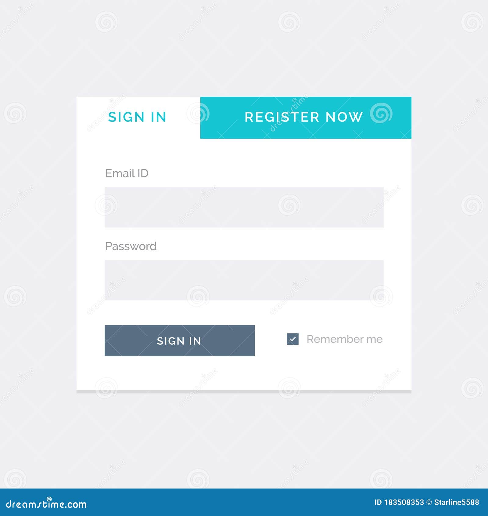 White Ui for Login Form Template Stock Vector - Illustration of form ...