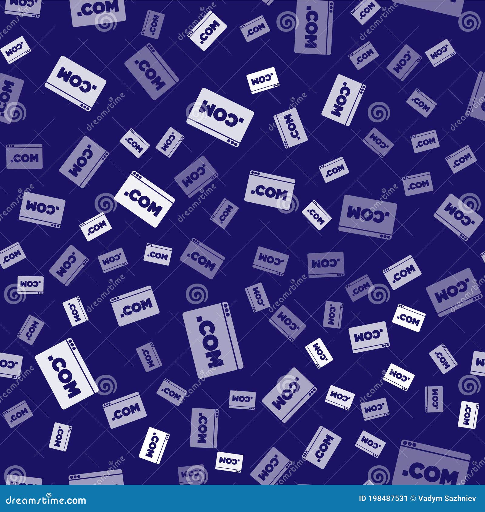 White UI or UX Design Icon Isolated Seamless Pattern on Blue Background ...