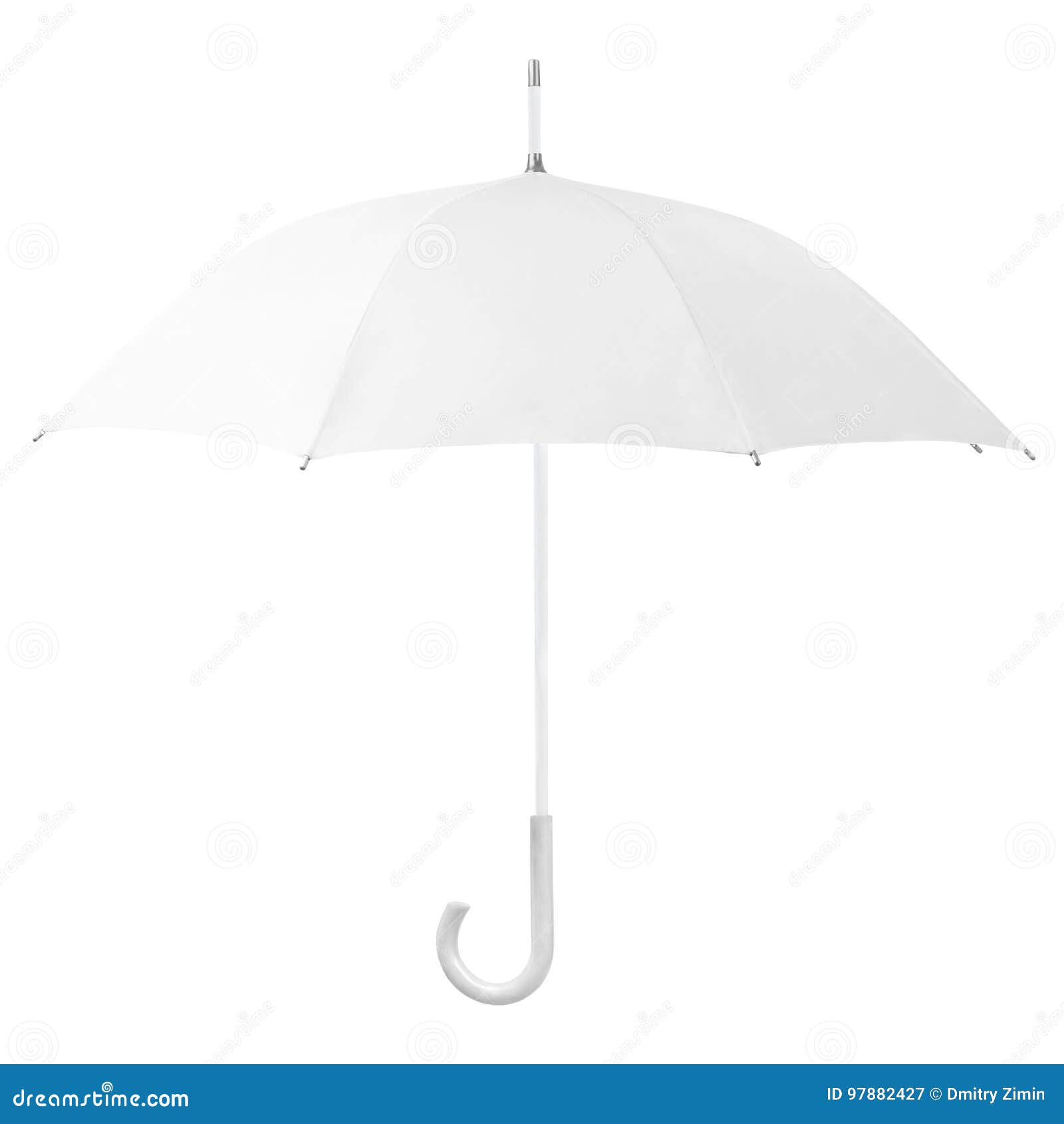 White Umbrella on White Background Stock Image - Image of handle ...